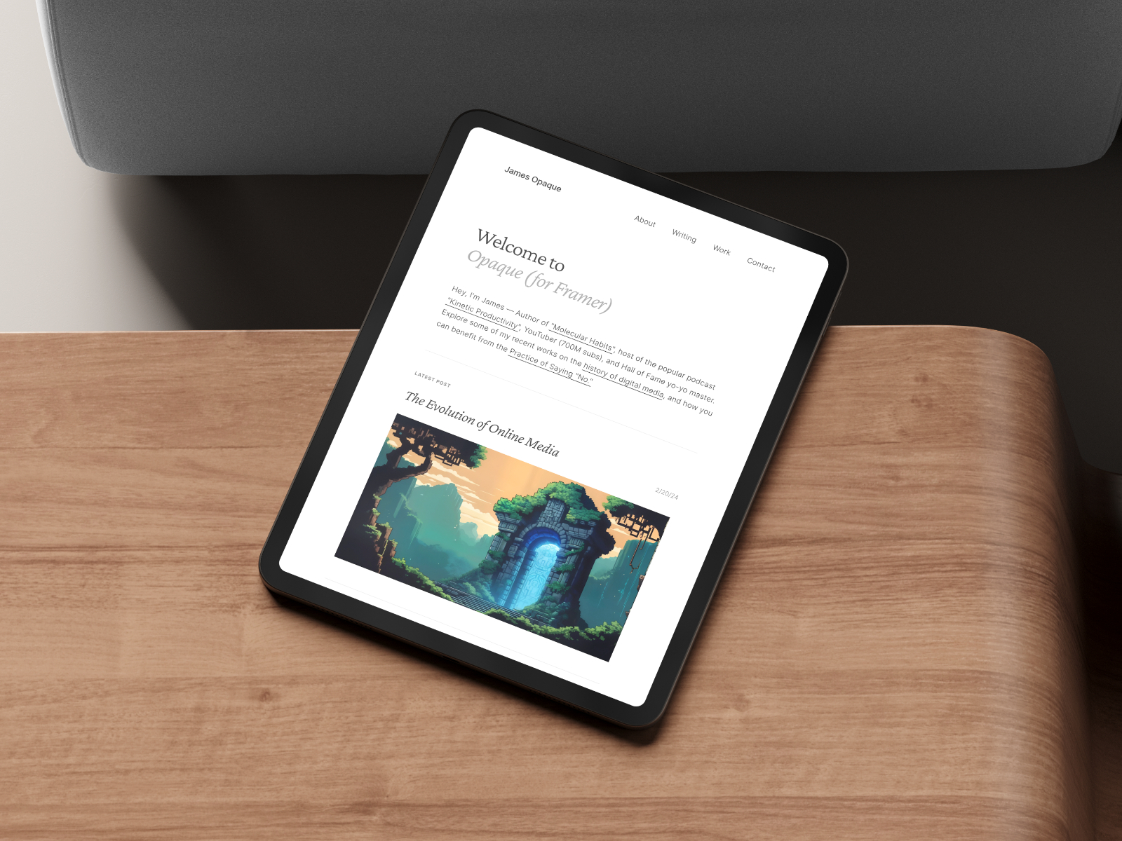 Opaque: Free Personal Website Template by Aaron Rolston — Framer ...