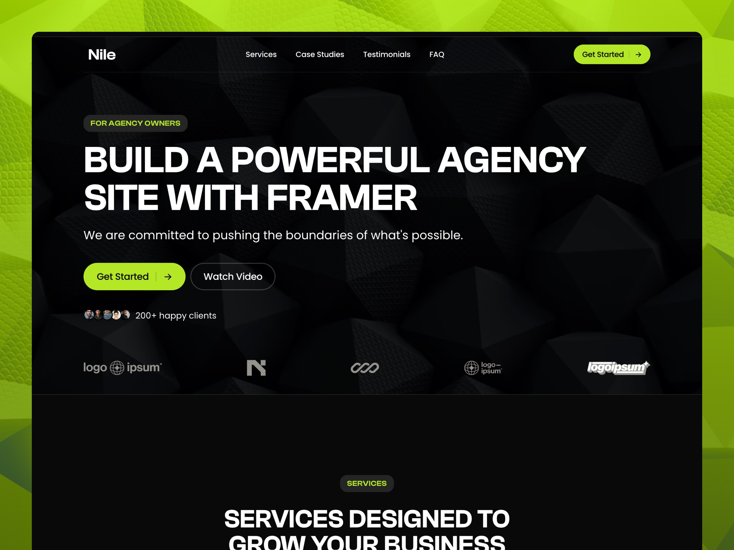 Nile: Free Agency Website Template by Wize — Framer Marketplace