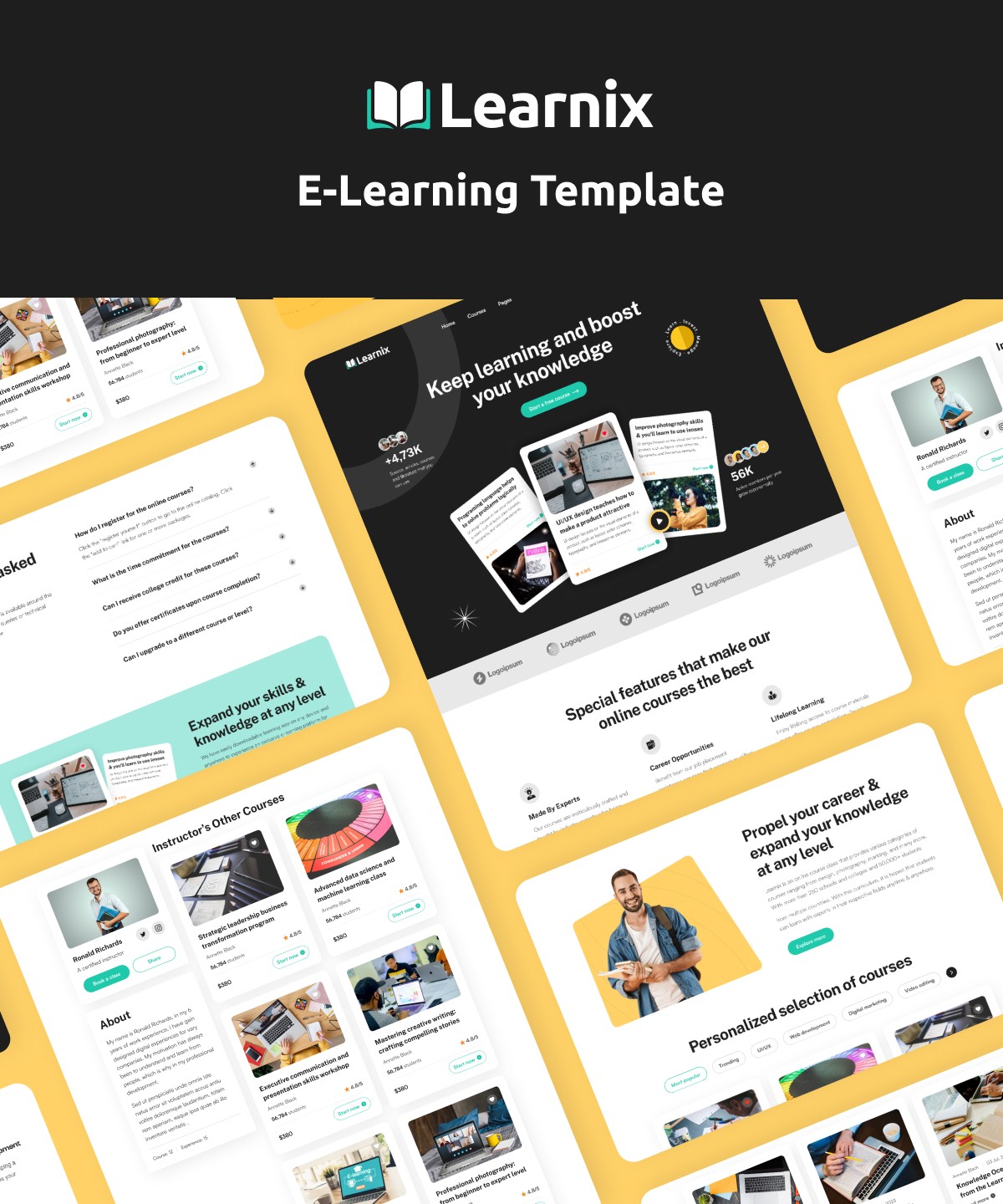 Learnix: Responsive SaaS Website Template by Framership — Framer ...