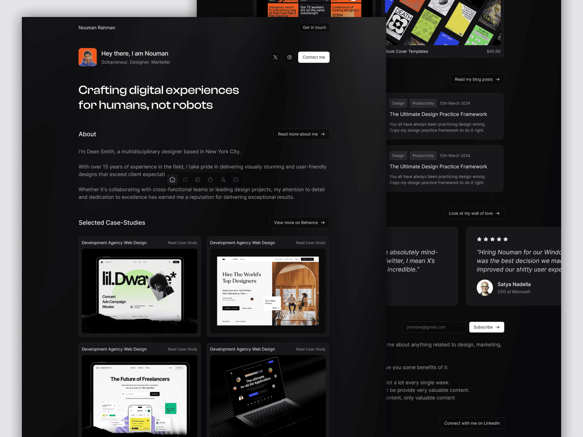 Reflected: Responsive Blog Website Template by Nouman Rahman — Framer ...