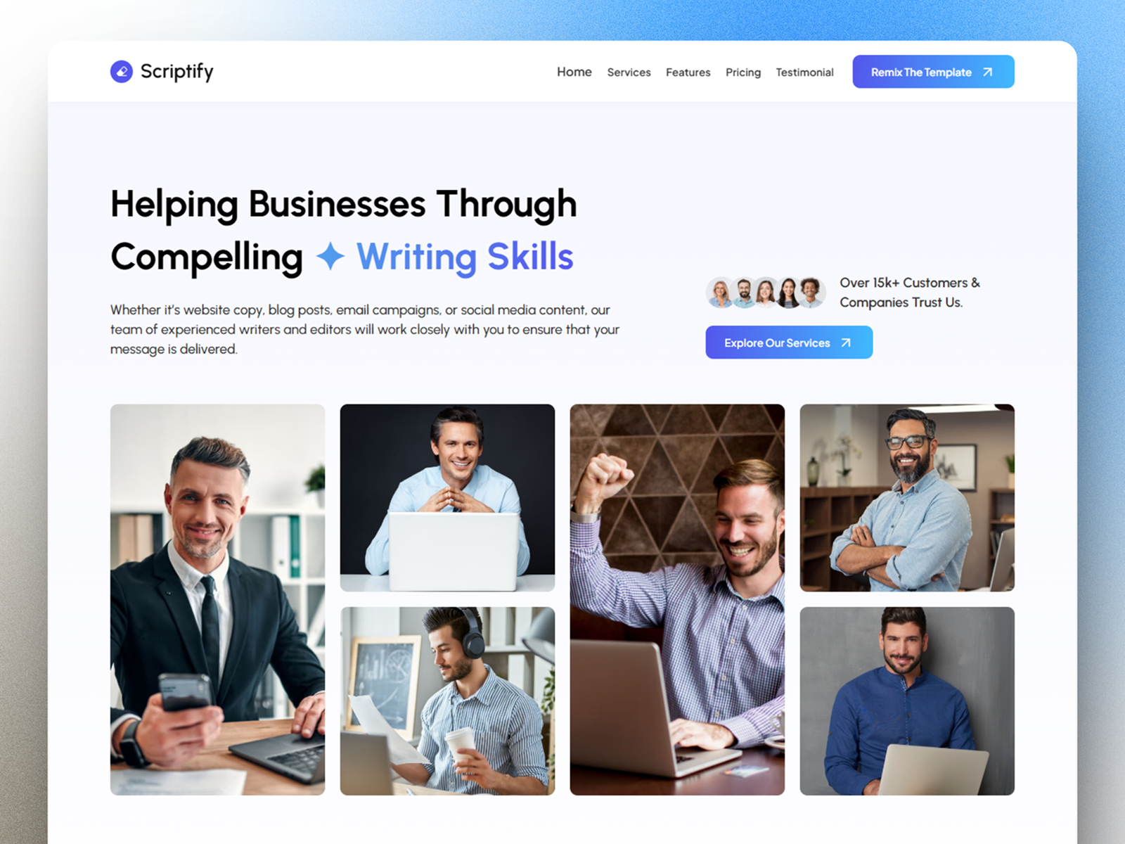 Scriptify: Free Business Website Template by Muhammad Talha — Framer Marketplace