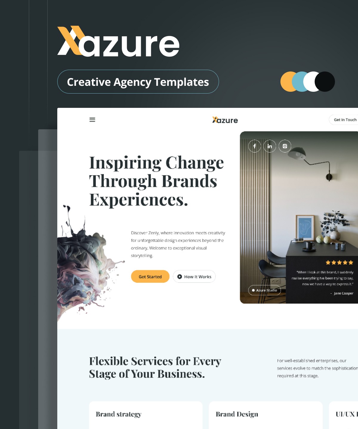 Azure: Responsive Portfolio Website Template by Sailr — Framer Marketplace