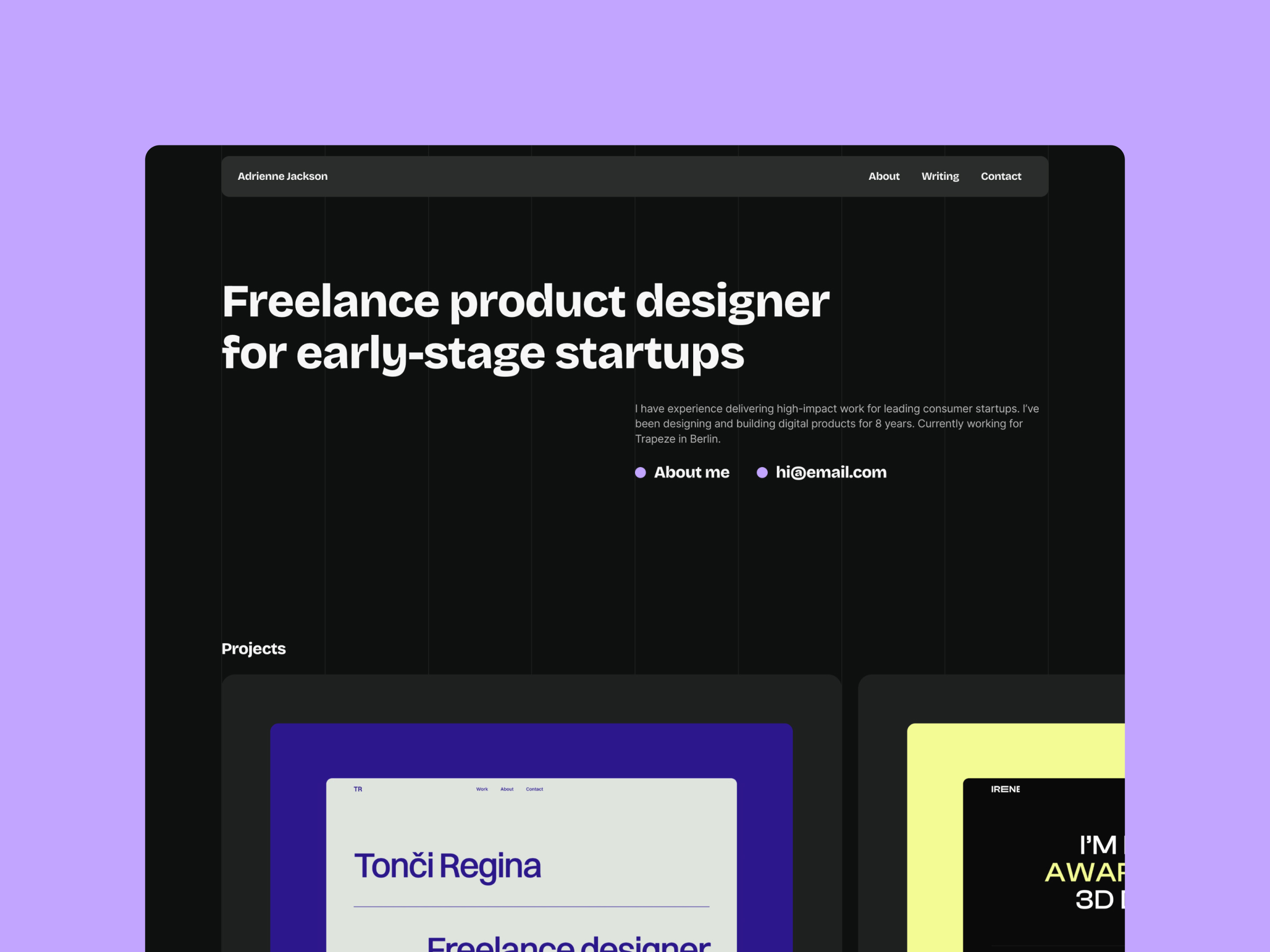 Lucid: Responsive Portfolio Website Template by Bryn Taylor — Framer ...