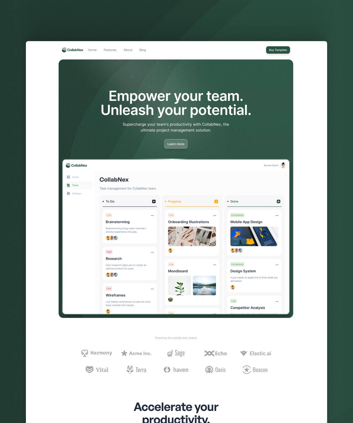 CollabNex: Responsive Portfolio Website Template by Golden Rays — Framer Marketplace