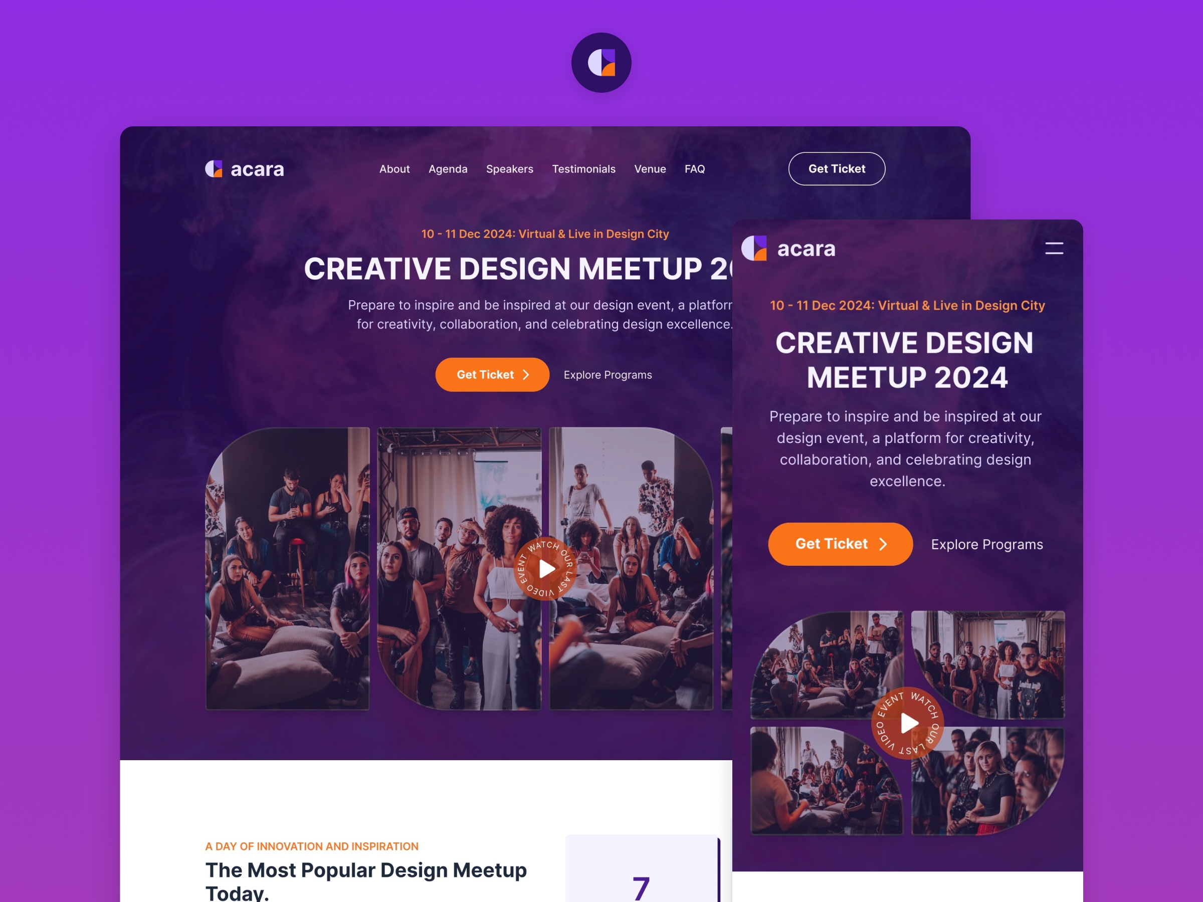 Acara: Responsive Landing Page Website Template by Zul Azman — Framer ...