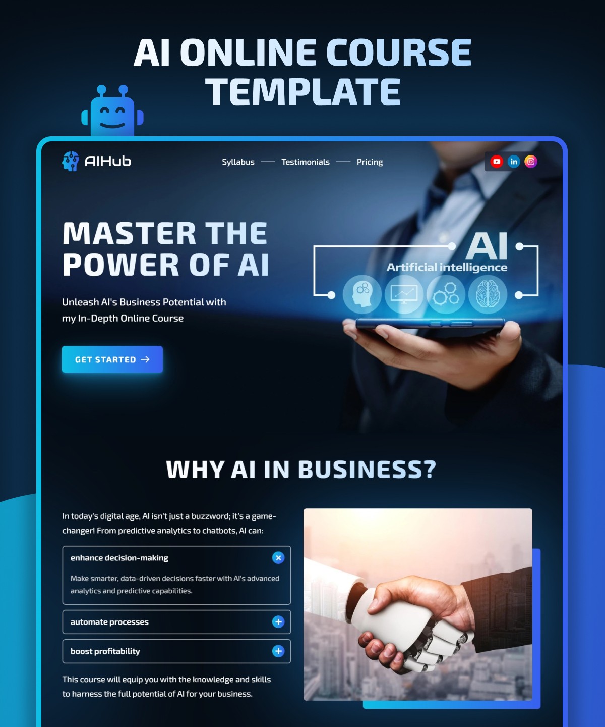 AIHub: Responsive AI Website Template by Vlad Tro — Framer Marketplace