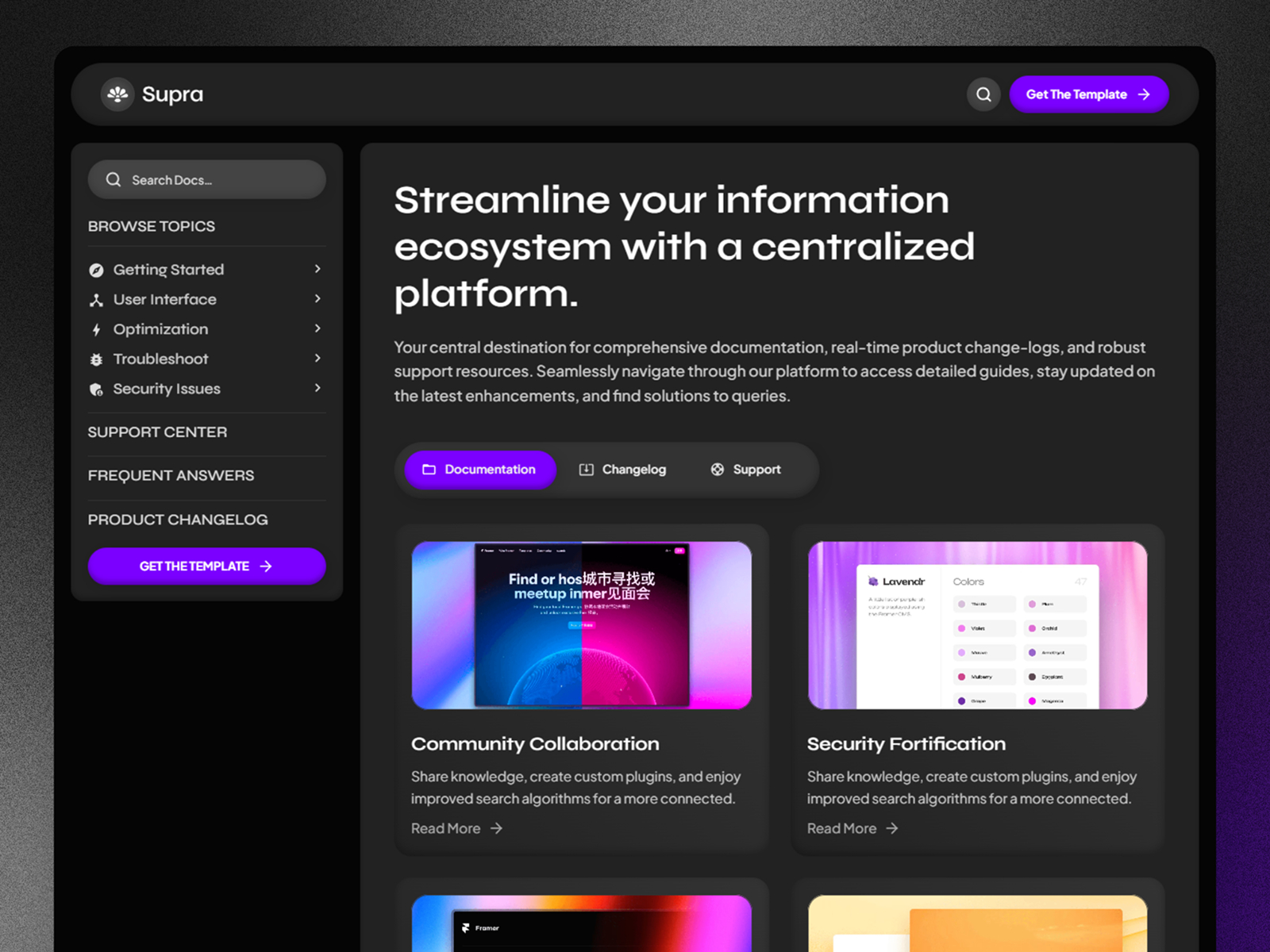Supra: Free Changelog Website Template by Muhammad Talha — Framer Marketplace