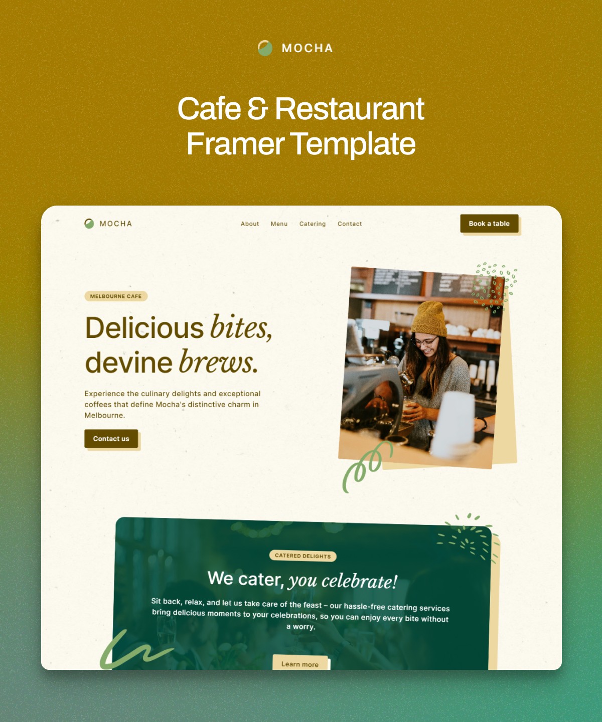 Mocha: Responsive Personal Website Template by Vilu Digital — Framer ...