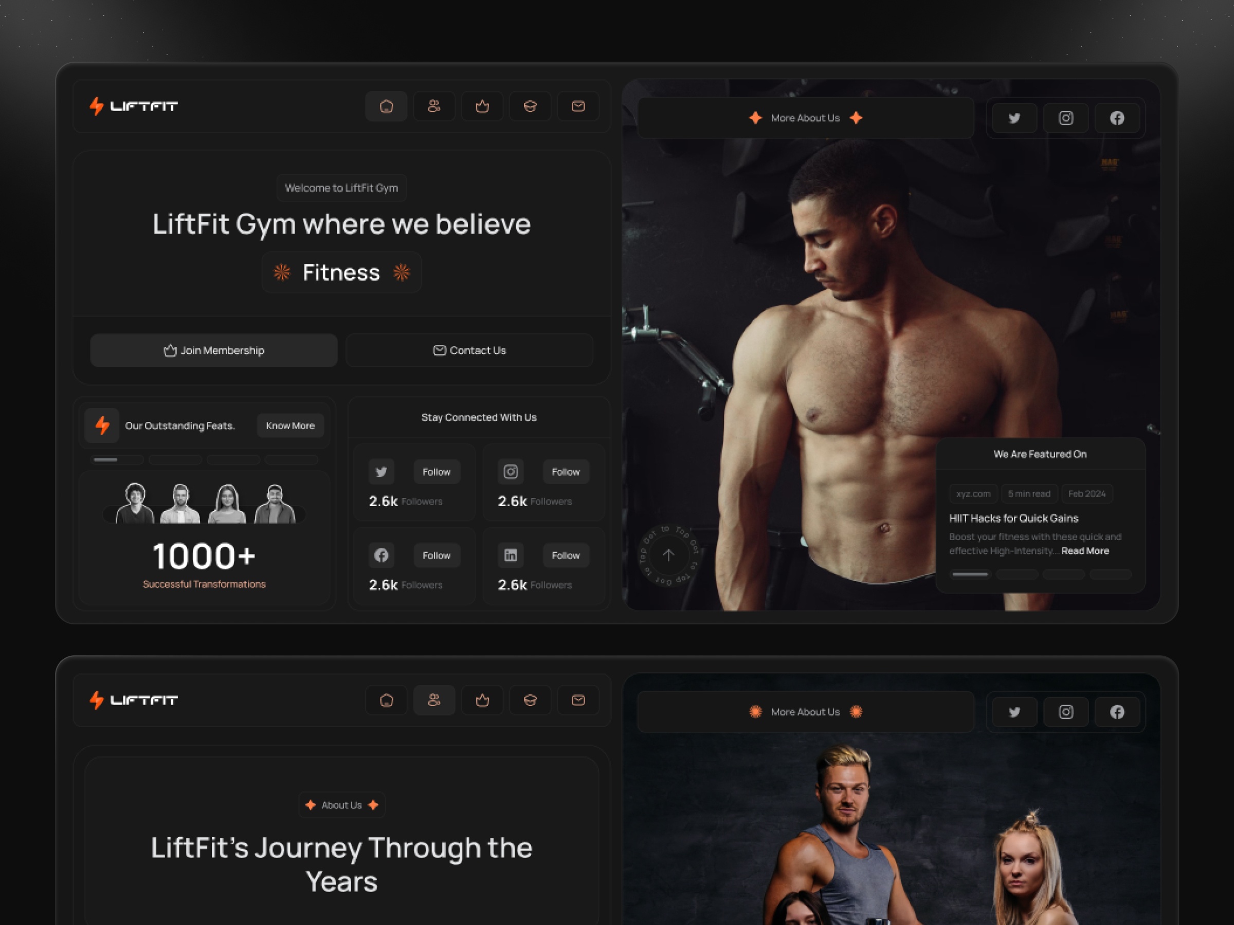 LiftFit: Free Nutrition Website Template by Praha — Framer Marketplace
