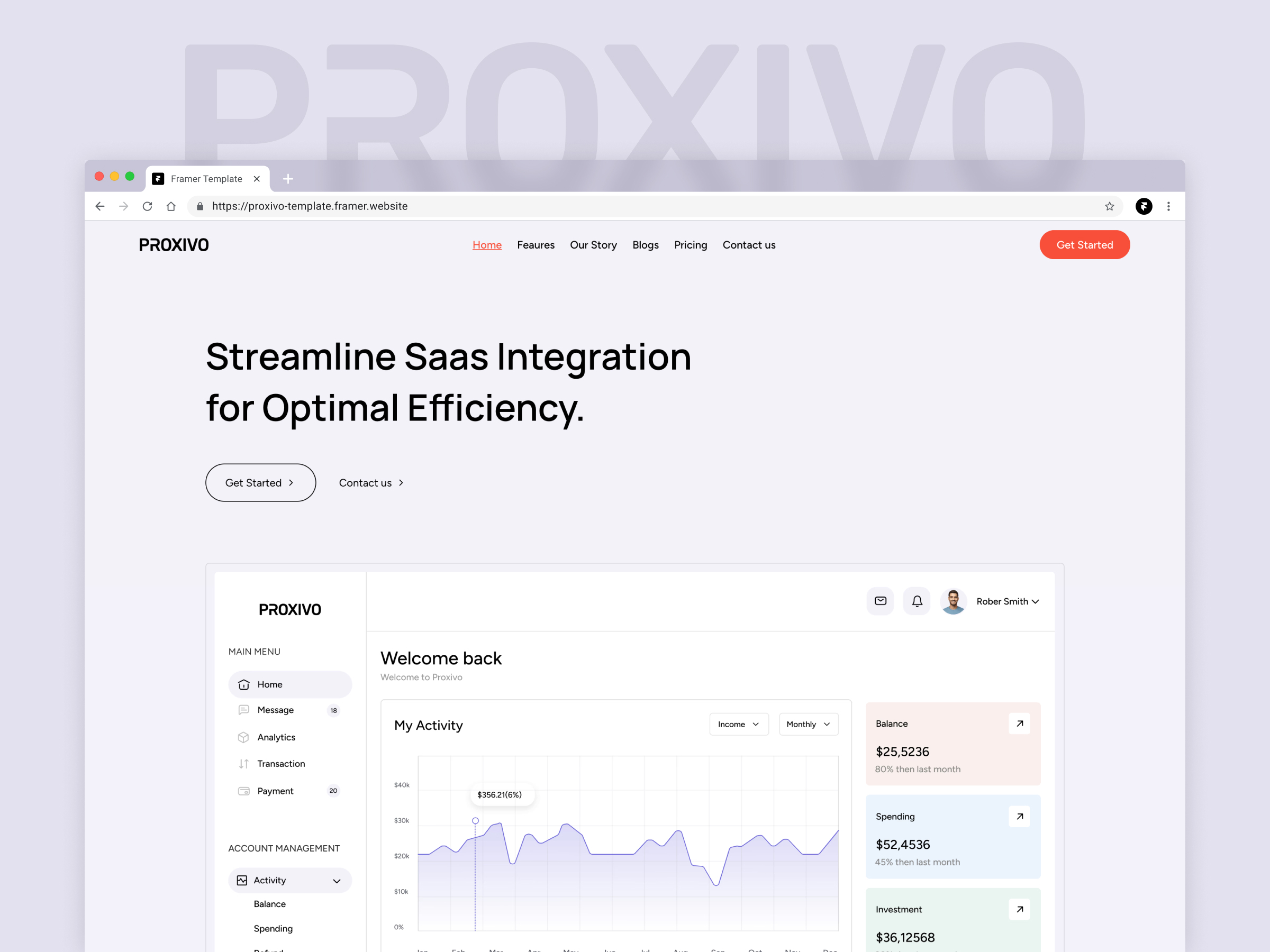 Proxivo: Responsive SaaS Website Template by Onmix — Framer Marketplace Proxivo: Responsive SaaS Website Template by Onmix — Framer Marketplace