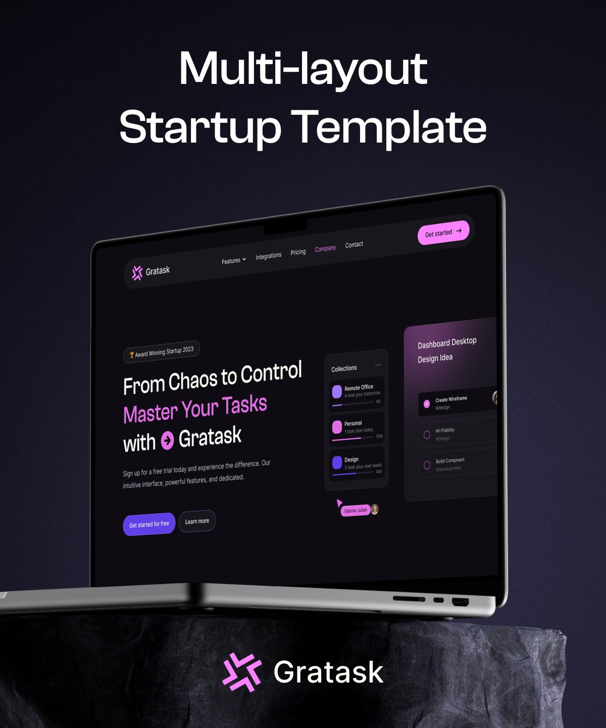 Gratask: Responsive Business Website Template by Framerbite — Framer ...