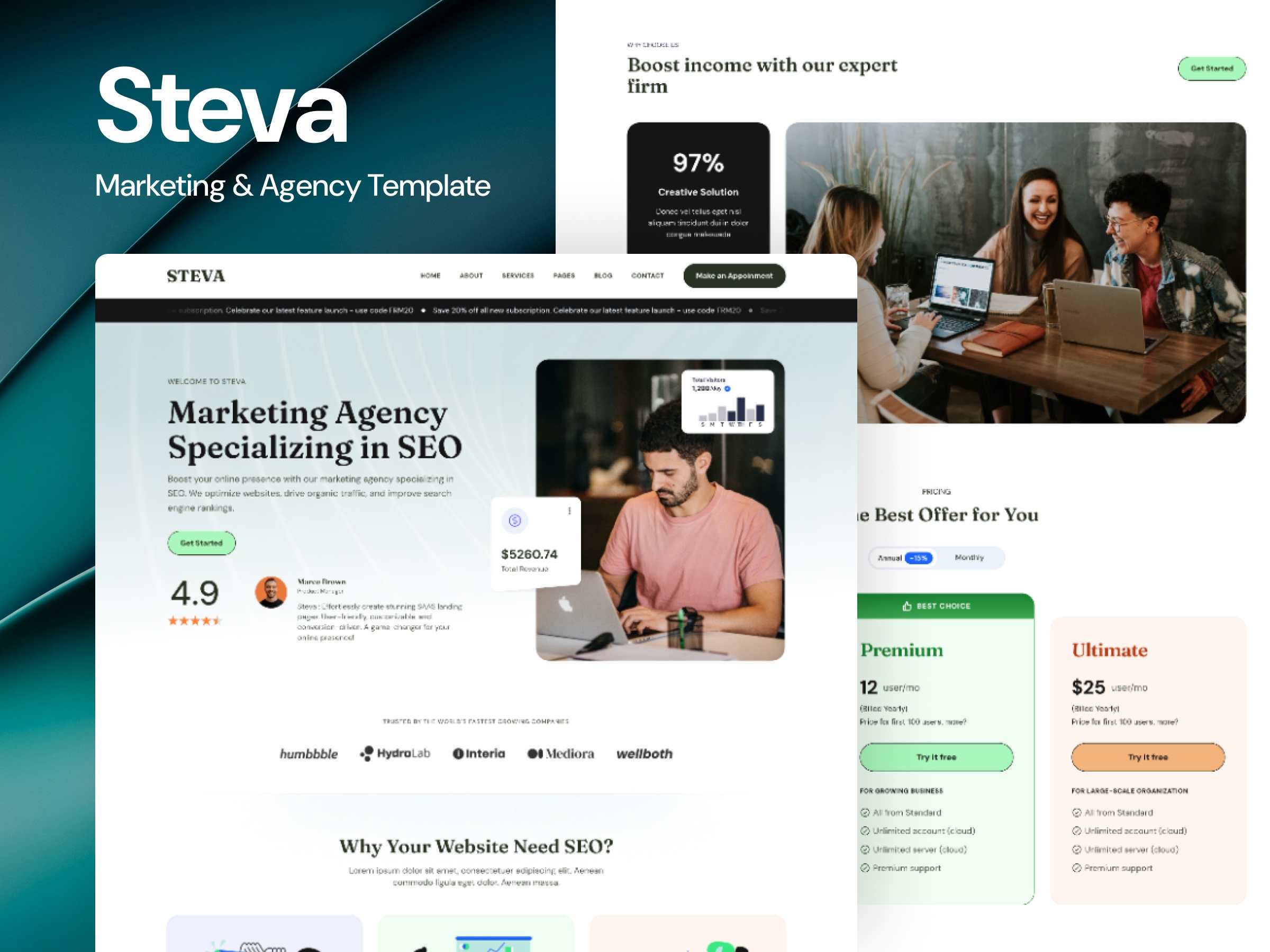 Steva: Free Landing Page Website Template by Syafii Ahmad — Framer ...