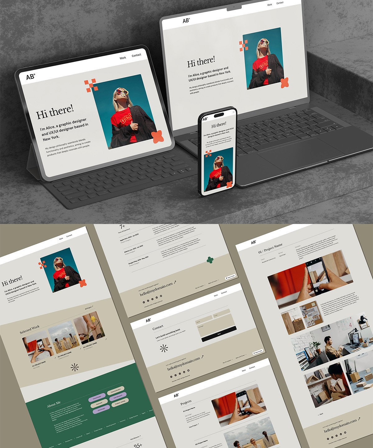 AB Studio: Responsive Personal Website Template by lnlstudios — Framer Marketplace