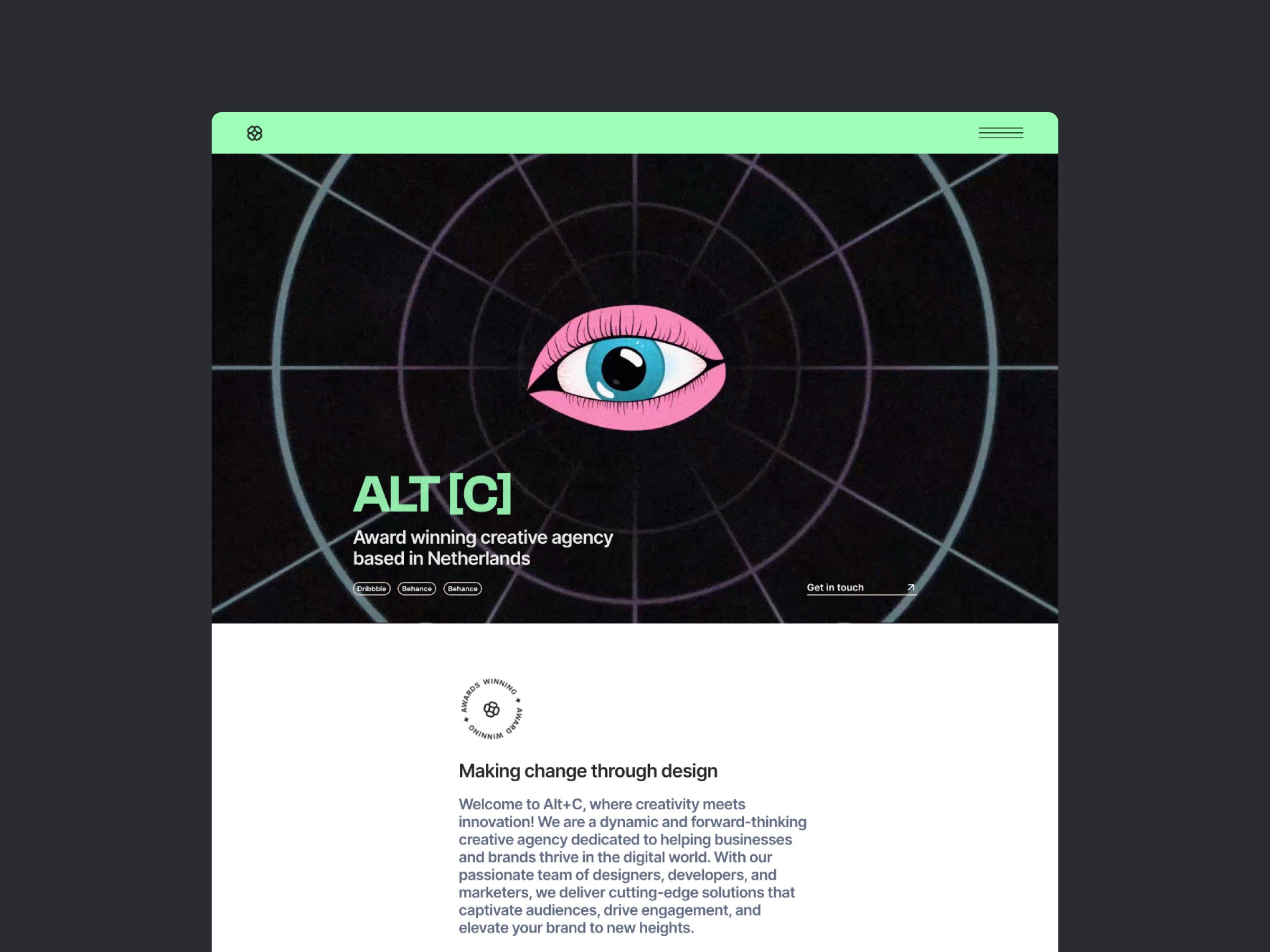 AltC: Free Portfolio Website Template by Clonify — Framer Marketplace