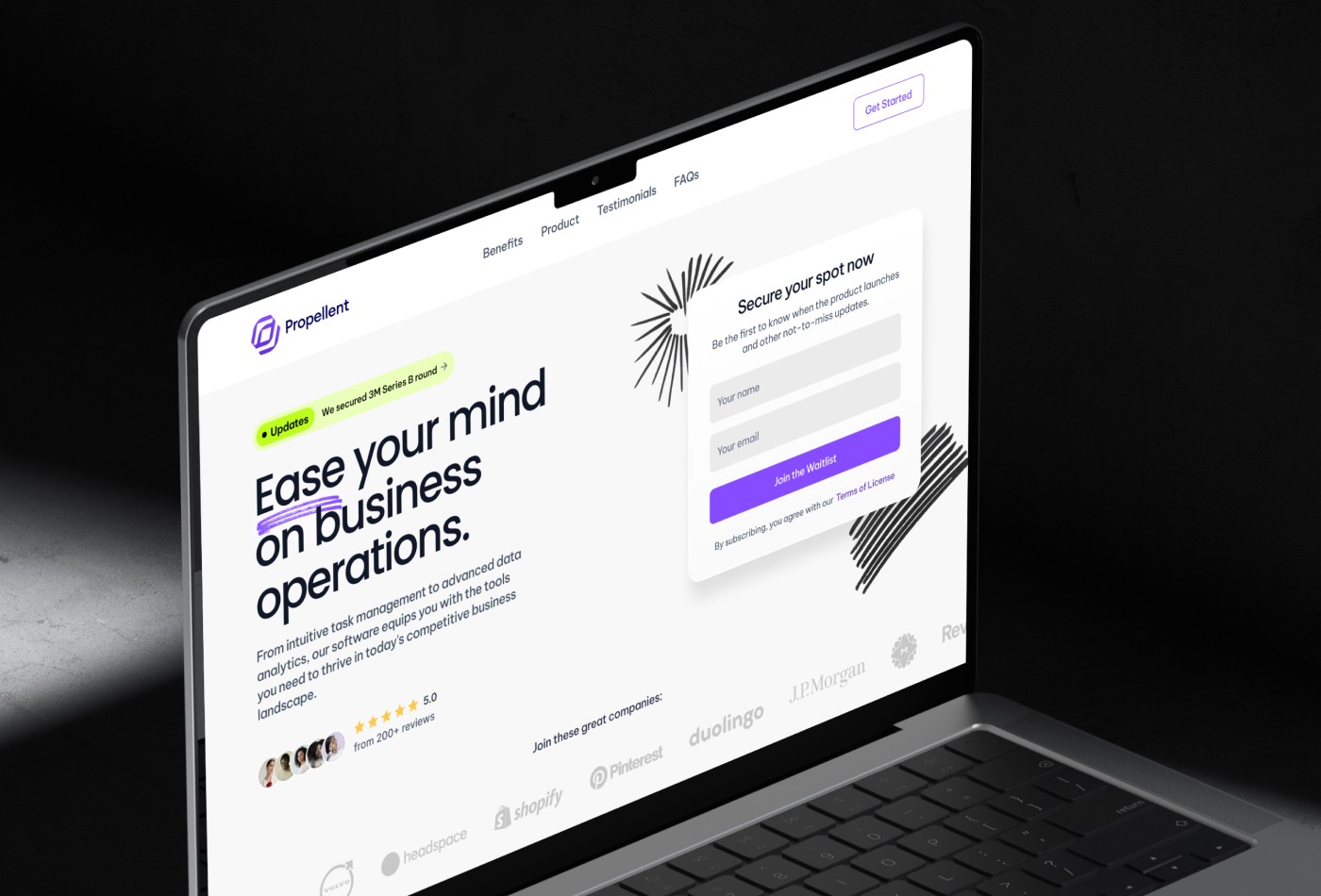 Propellent: Free Startup Website Template by Andrea Montini — Framer ...