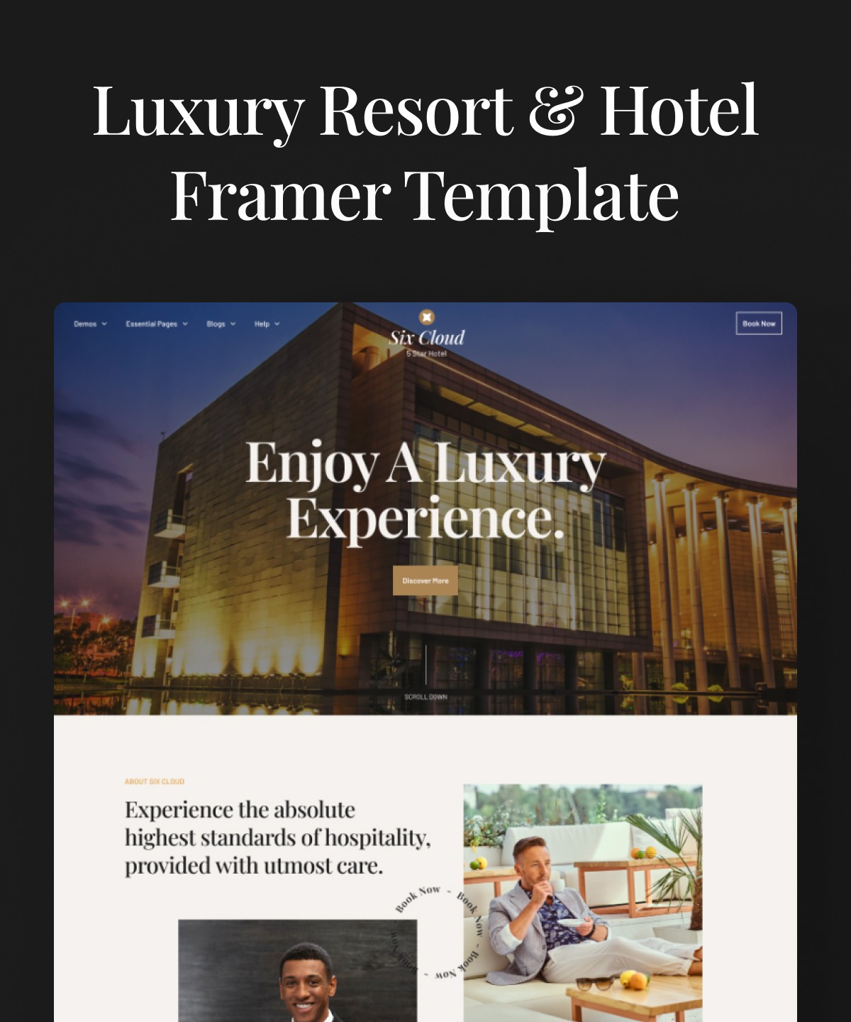 HotelSix: Responsive Business Website Template by Framerbite — Framer ...