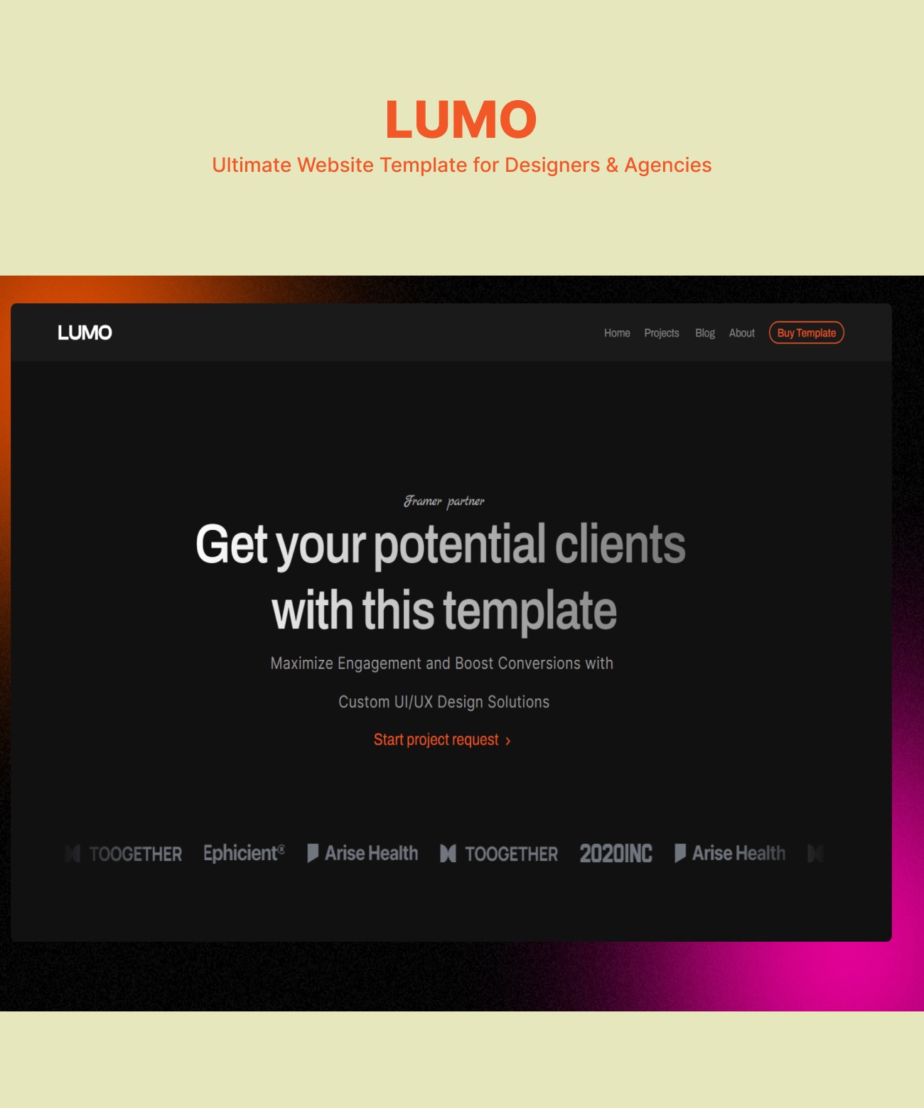 LUMO: Free Personal Website Template by Tanjim Islam — Framer Marketplace