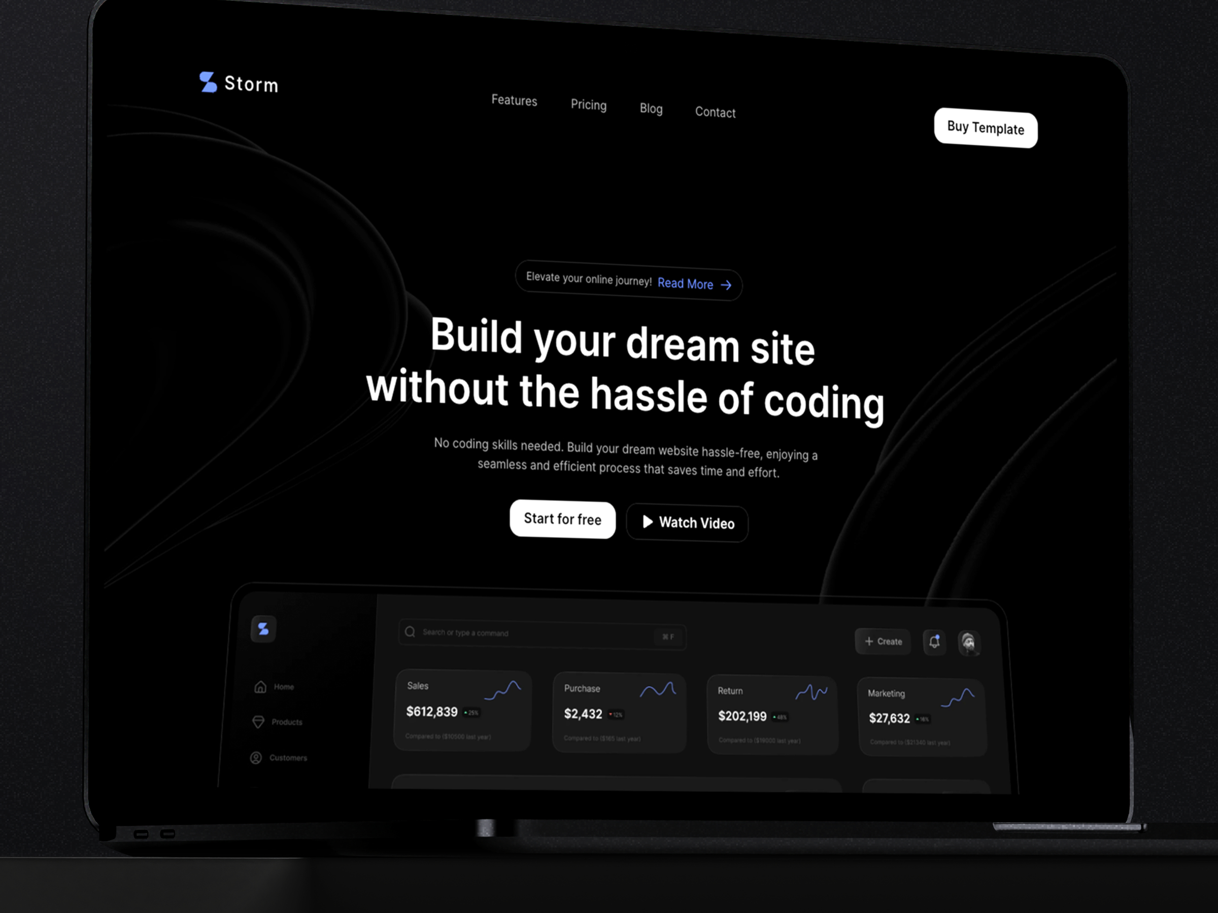 Storm: Responsive Business Website Template by Ferdi Aktac — Framer ...