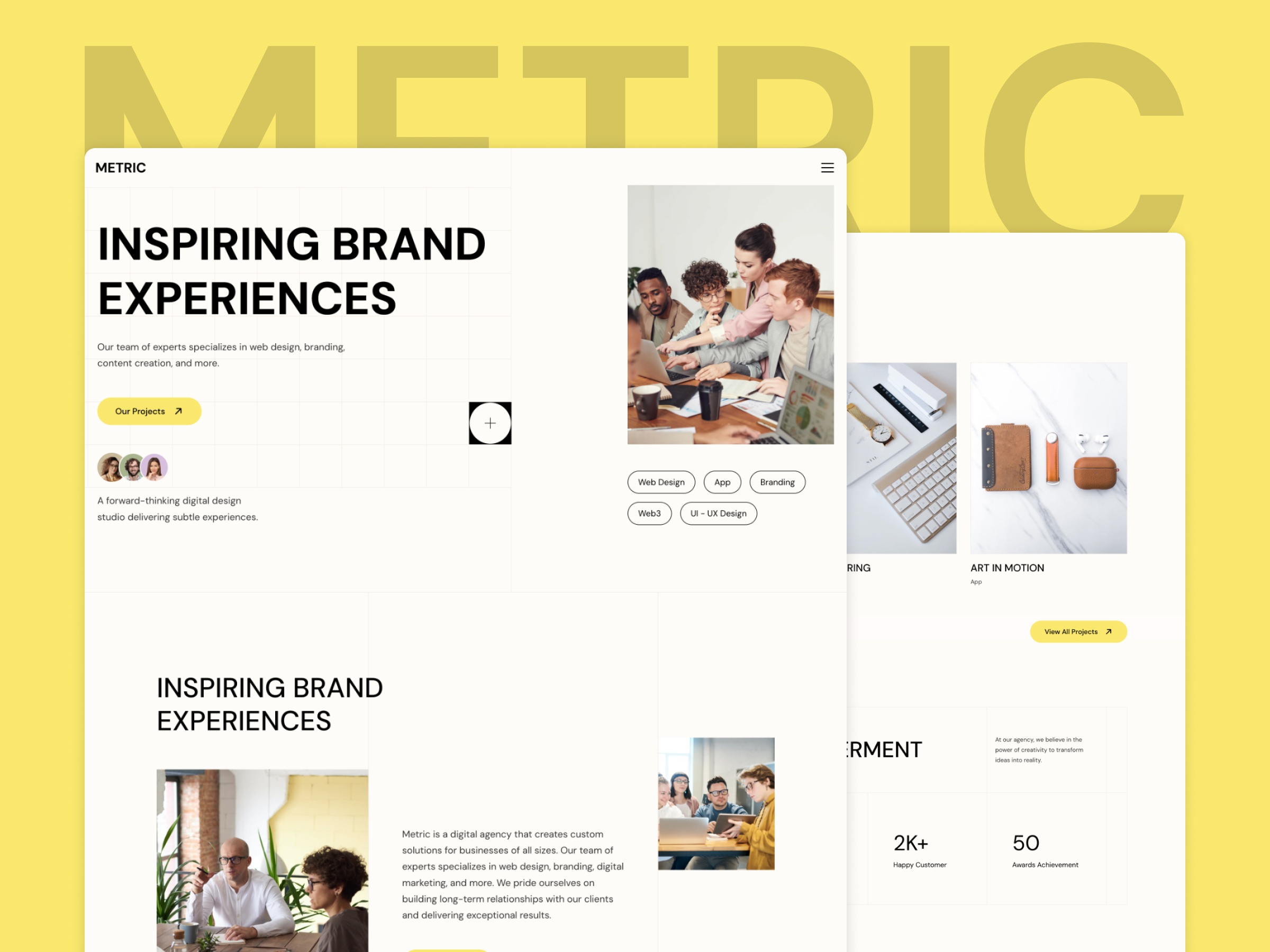 Metric: Responsive Portfolio Website Template by Onmix — Framer Marketplace
