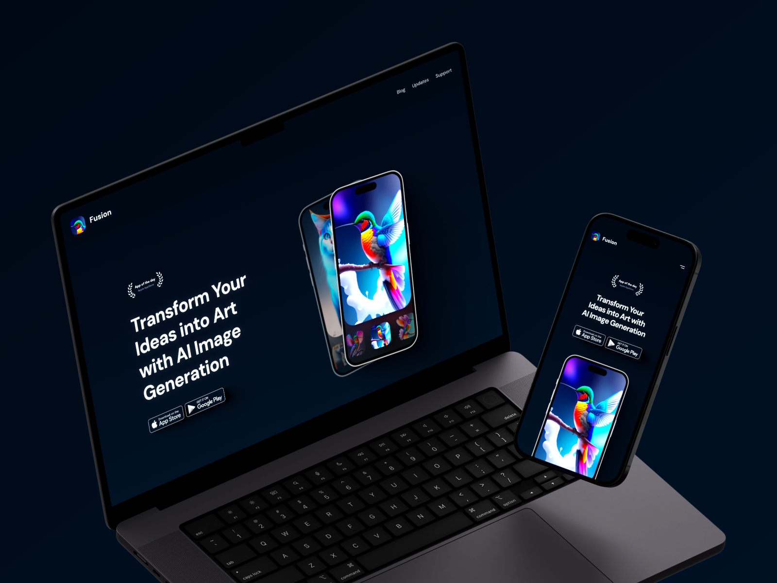 Fusion: Responsive Landing Page Website Template by Jurre — Framer ...