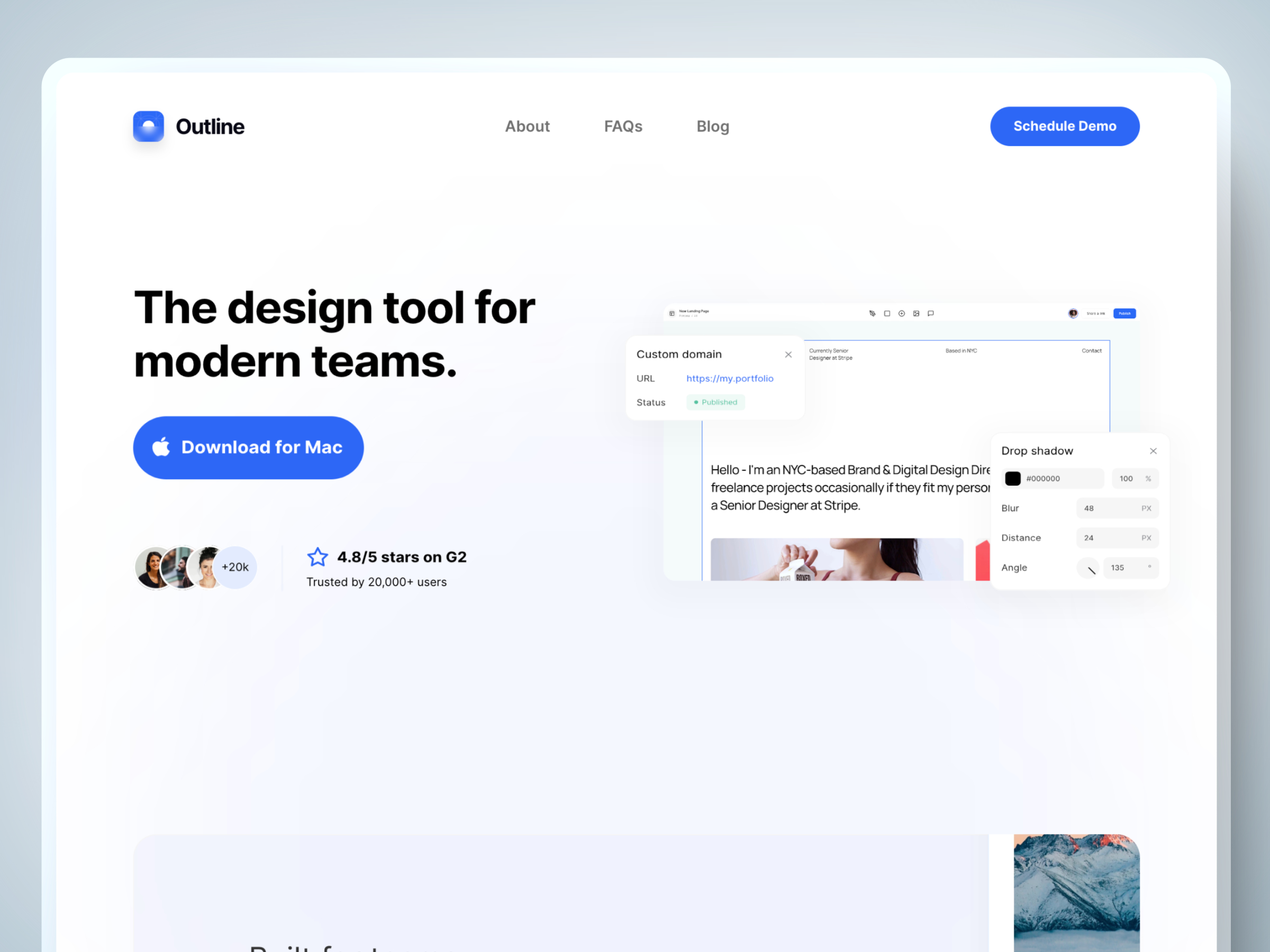 Outline: Responsive SaaS Website Template by Connelly Rader — Framer ...