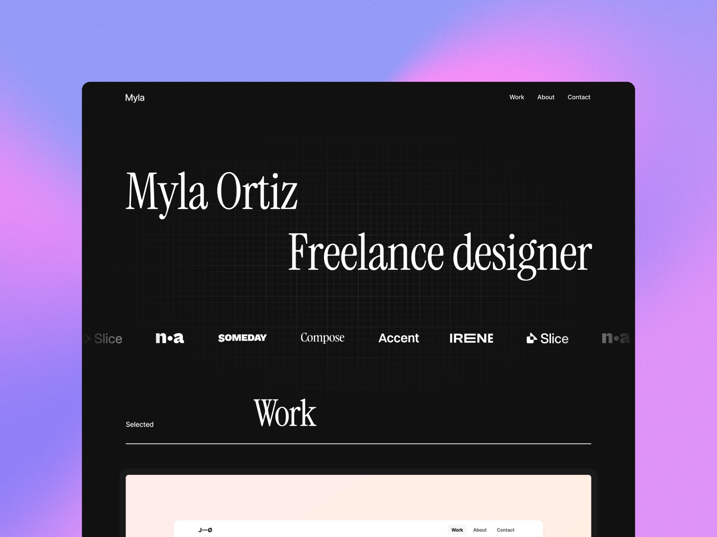Offset: Responsive Personal Website Template by Bryn Taylor — Framer ...