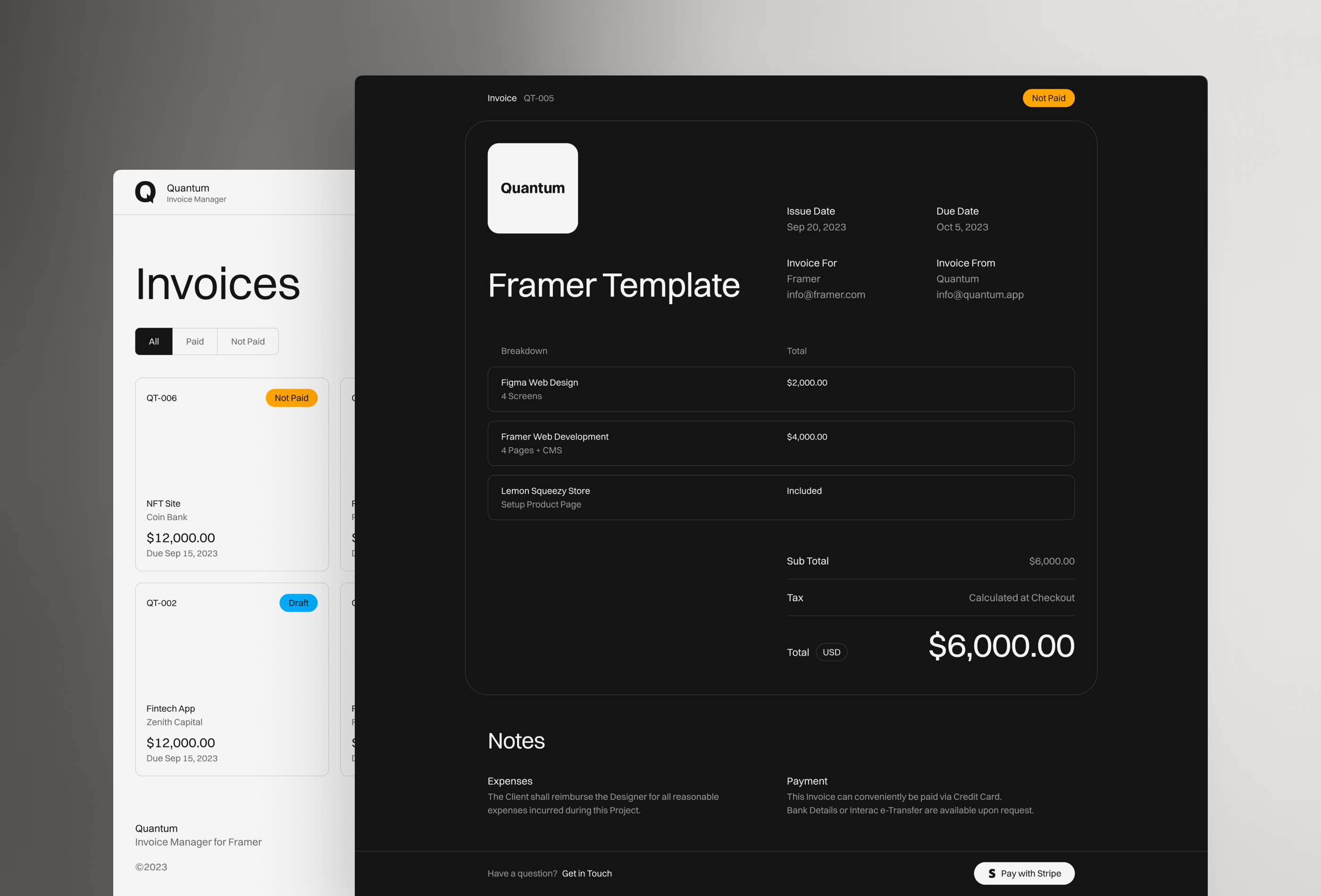 Stripe Invoice
