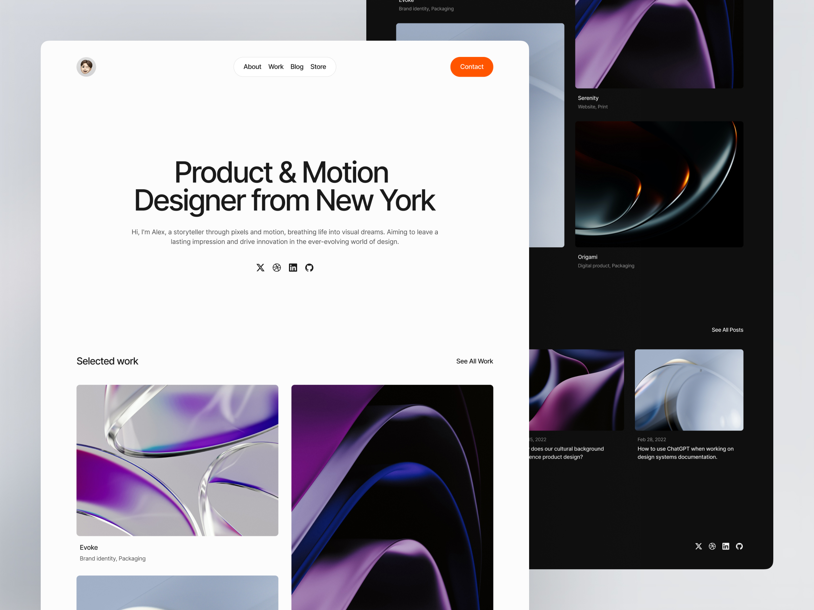 Amberite: Free Portfolio Website Template by Mateusz Nieckarz — Framer ...
