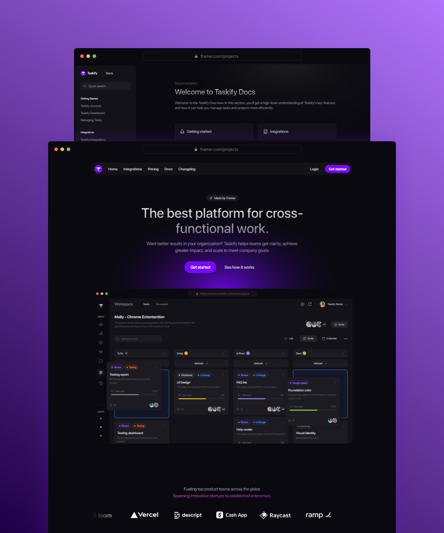 Taskify: Responsive Business Website Template by Dmytri Ivanov — Framer Marketplace