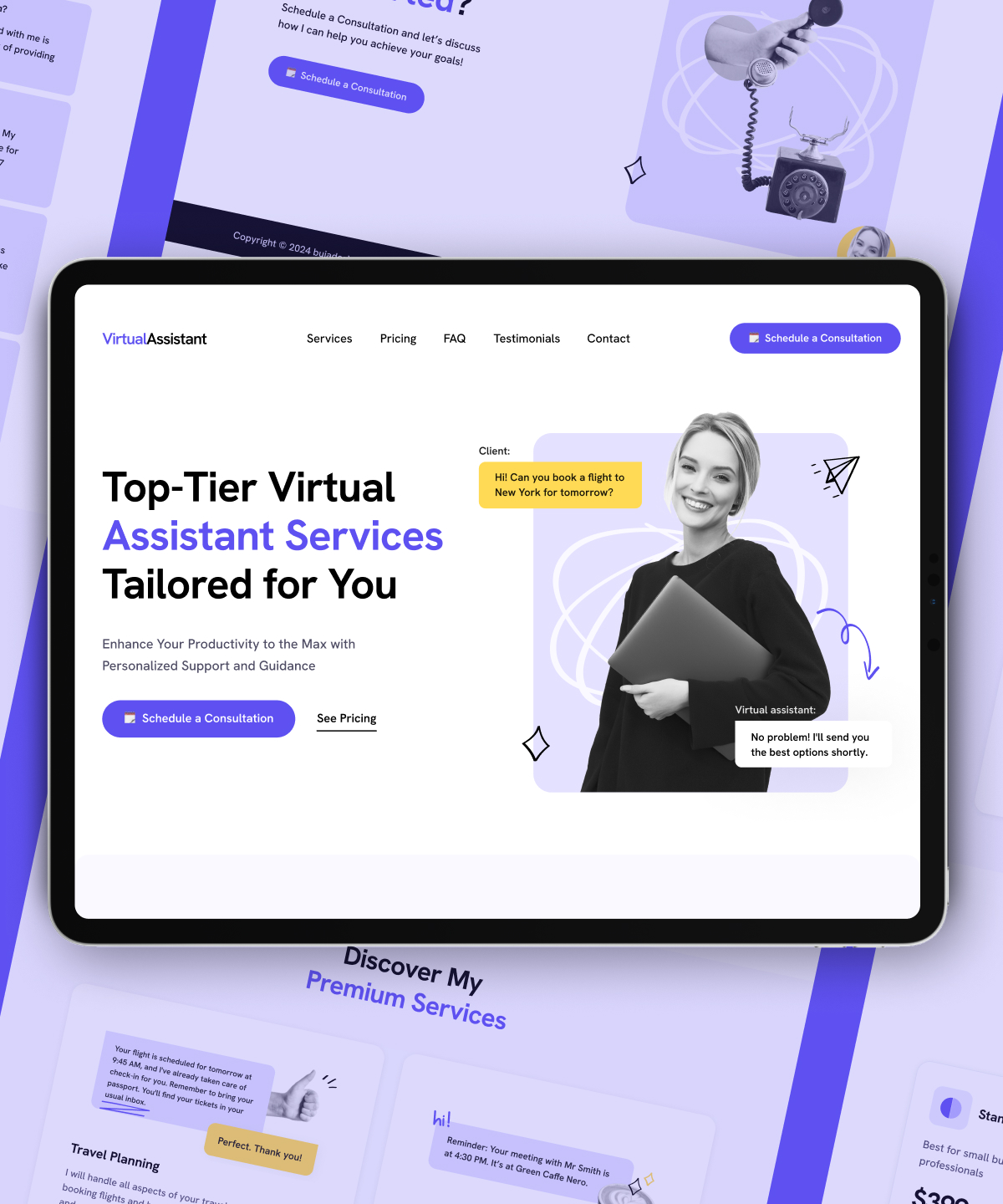 Virtual Assistant: Responsive Business Website Template by bujadesign — Framer Marketplace