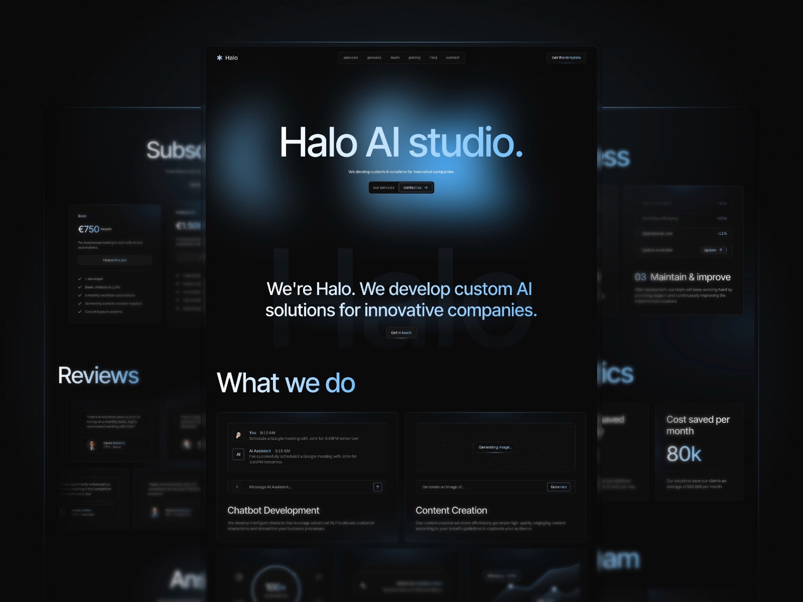 Halo: Responsive Agency Website Template by Tibor Bregman — Framer ...