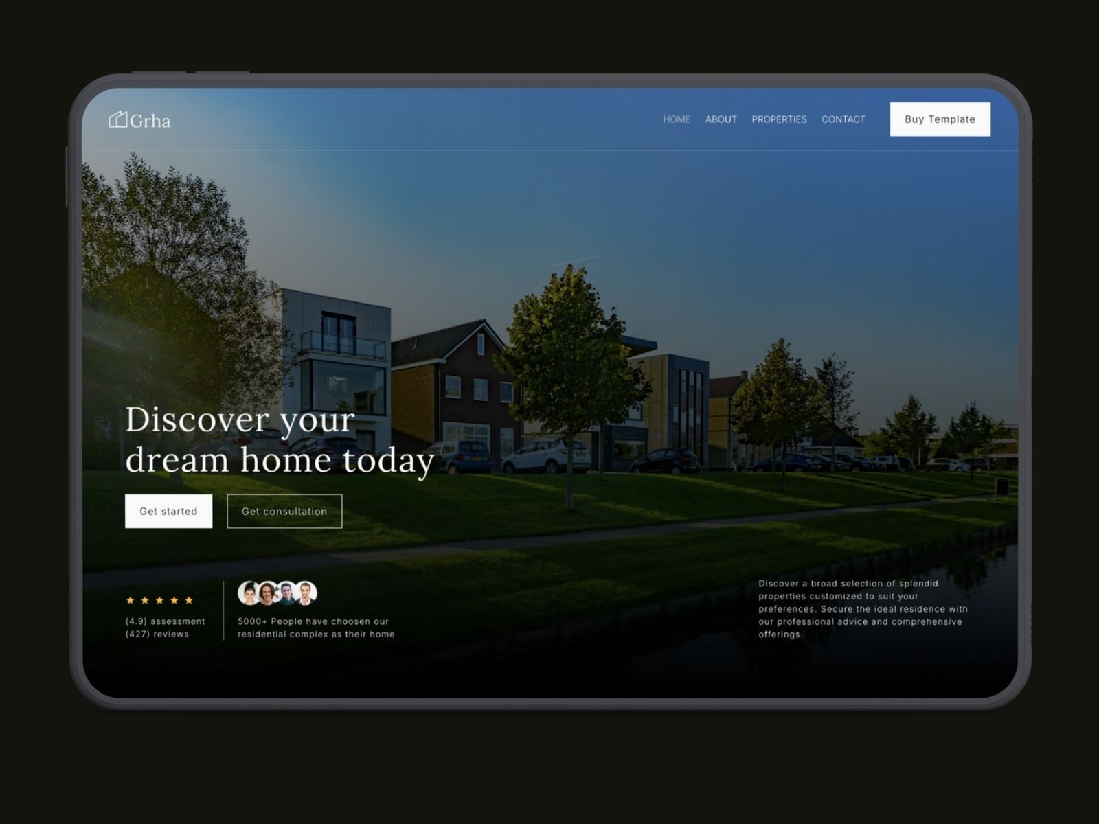 Grha : Responsive Property Management Website Template by Unlimade ...