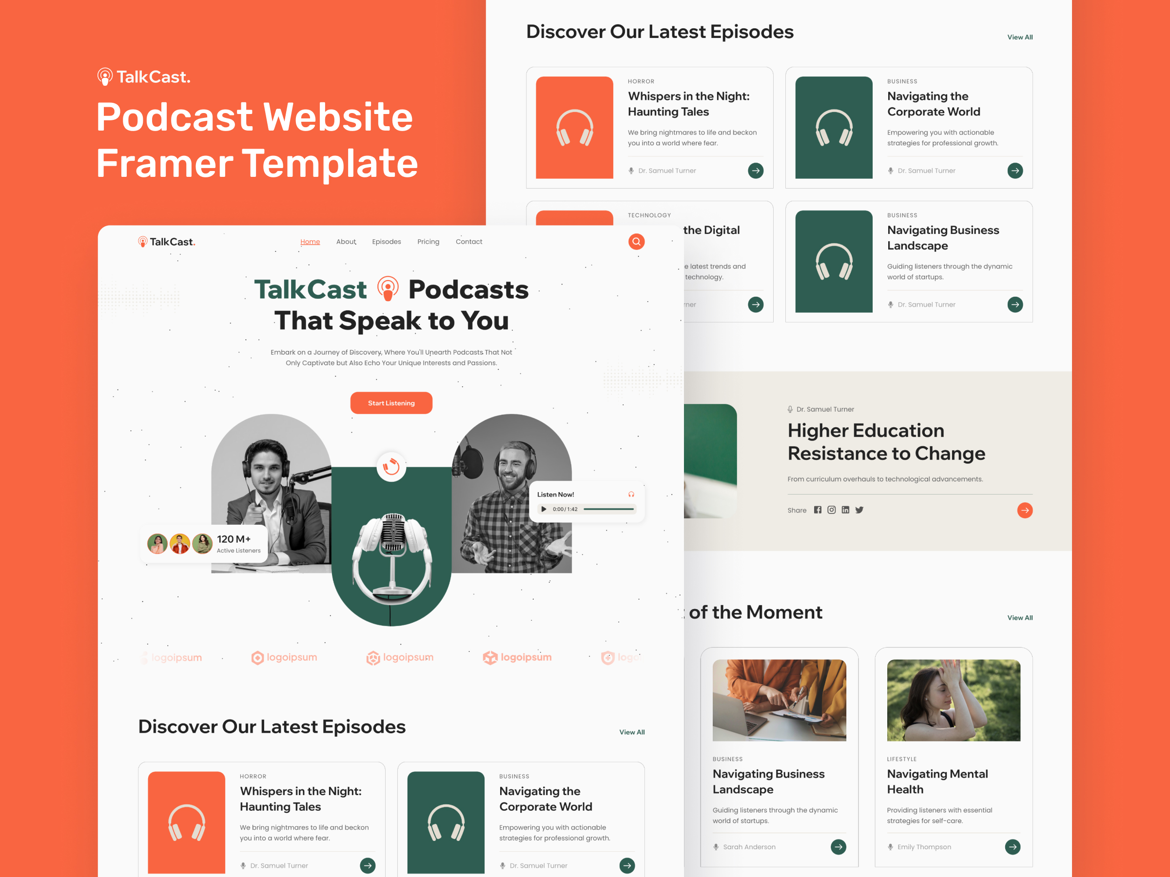 TalkCast: Responsive Radio & Podcast Website Template by Peterdraw ...