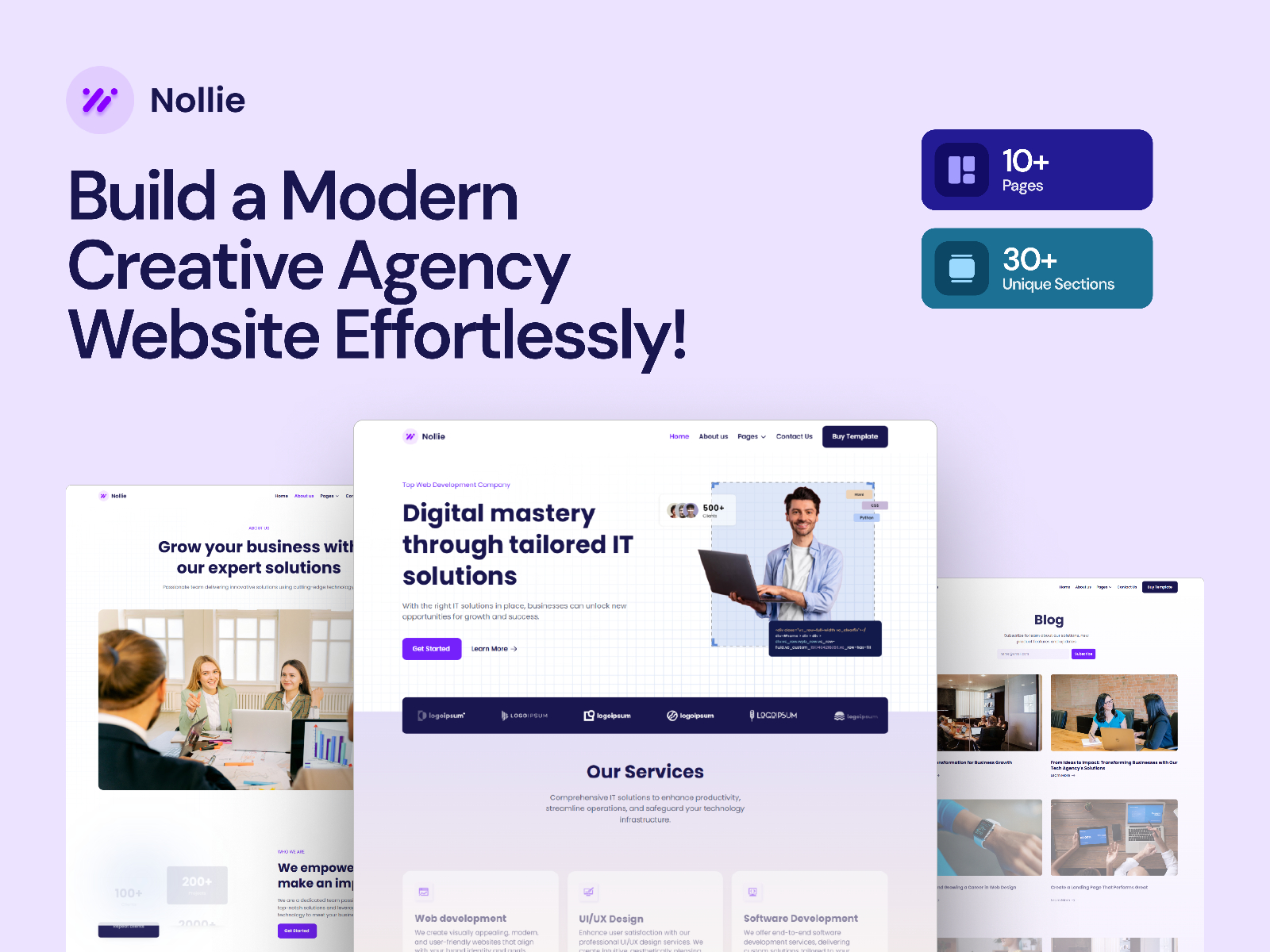 Nollie: Responsive Creative Website Template by Flowcub Design — Framer ...