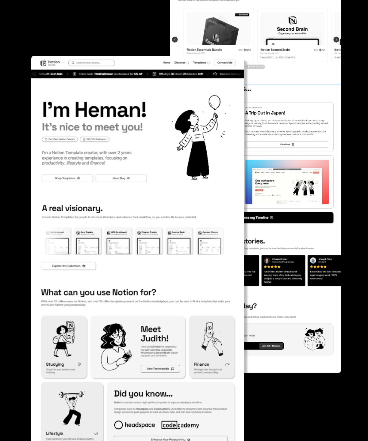 Protion Deluxe: Responsive Blog Website Template by Heman Yong — Framer ...