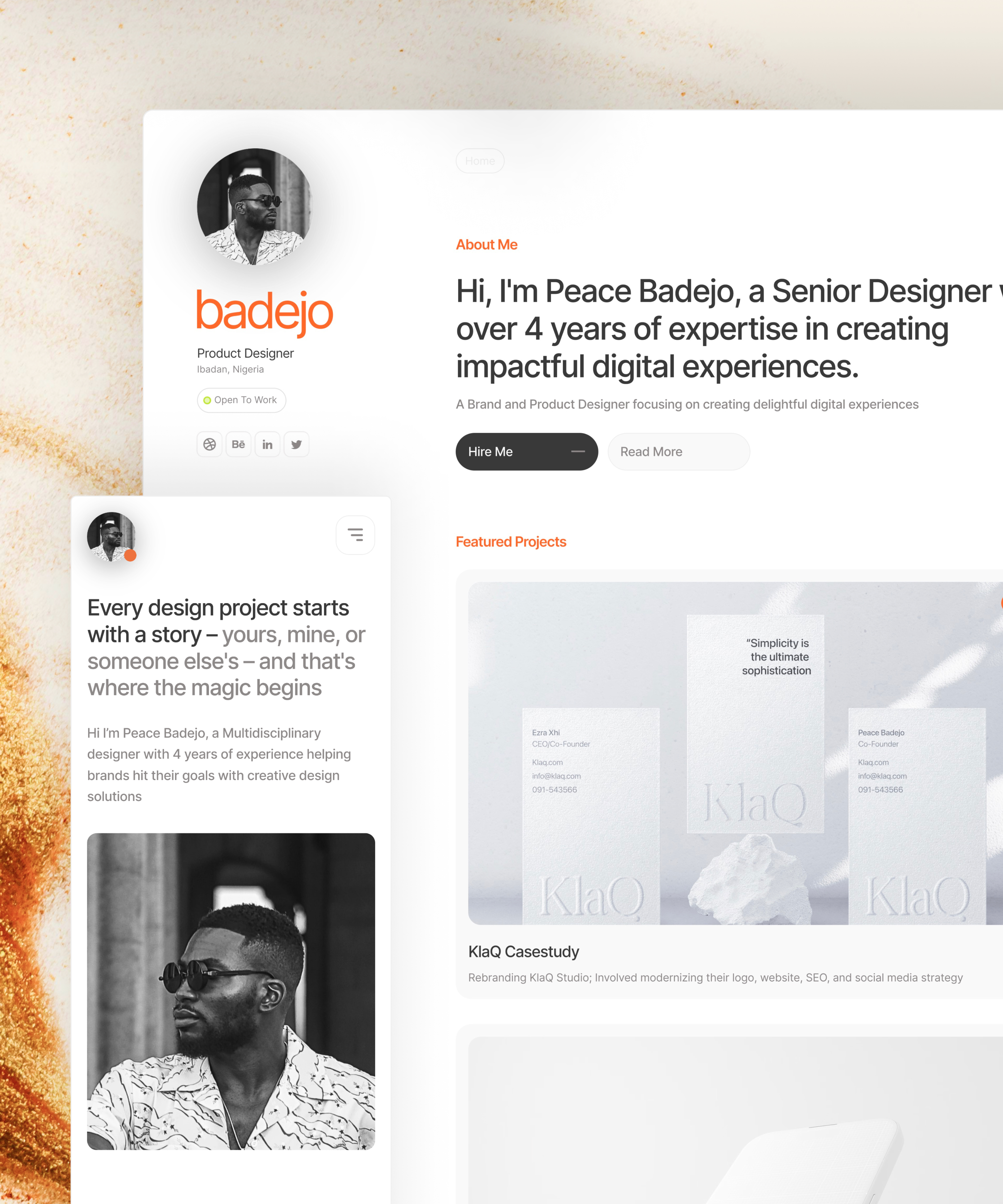 Icon: Free Portfolio Website Template by Peace Badejo — Framer Marketplace