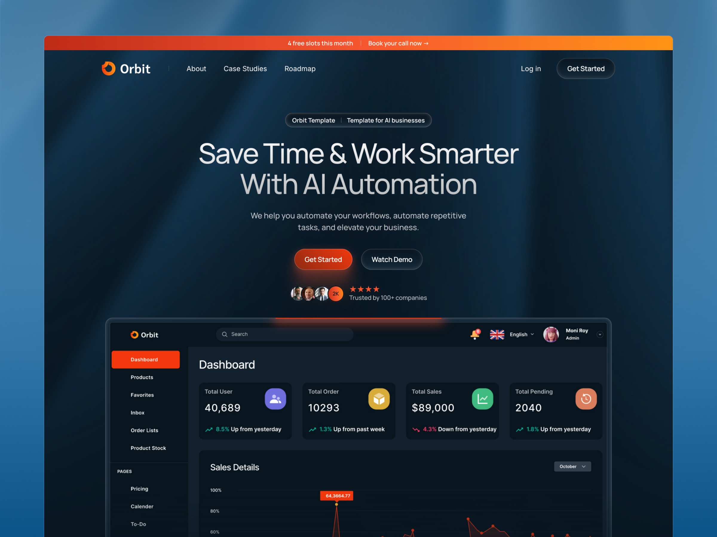 Orbit: Responsive AI Website Template by Wize — Framer Marketplace