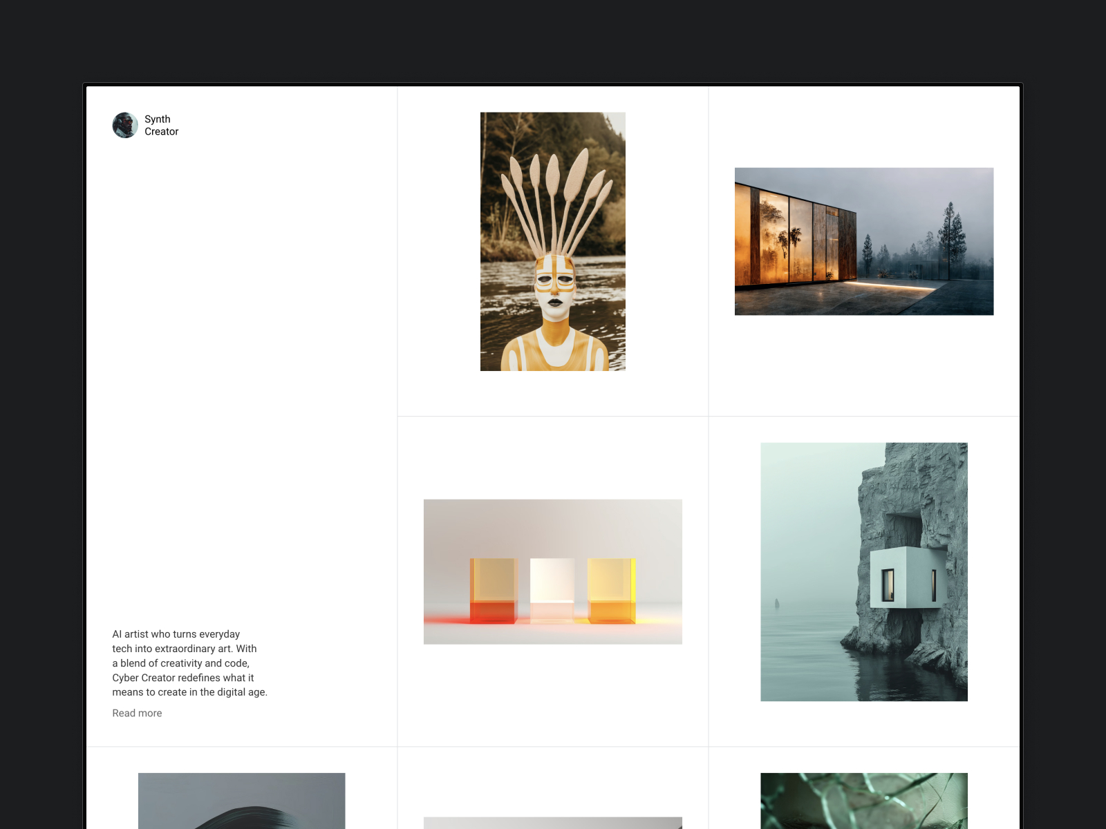 SynthCreator: Free Photography Website Template by Anton Radionov — Framer Marketplace