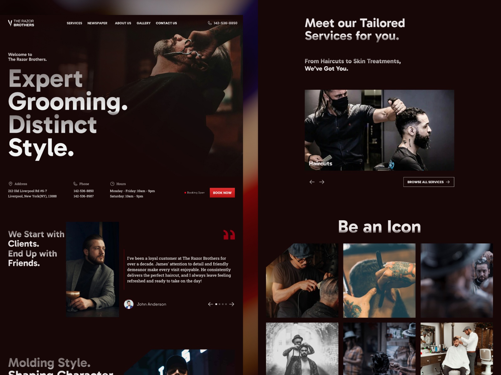 Razor: Responsive Hair & Beauty Website Template by João Barbosa ...