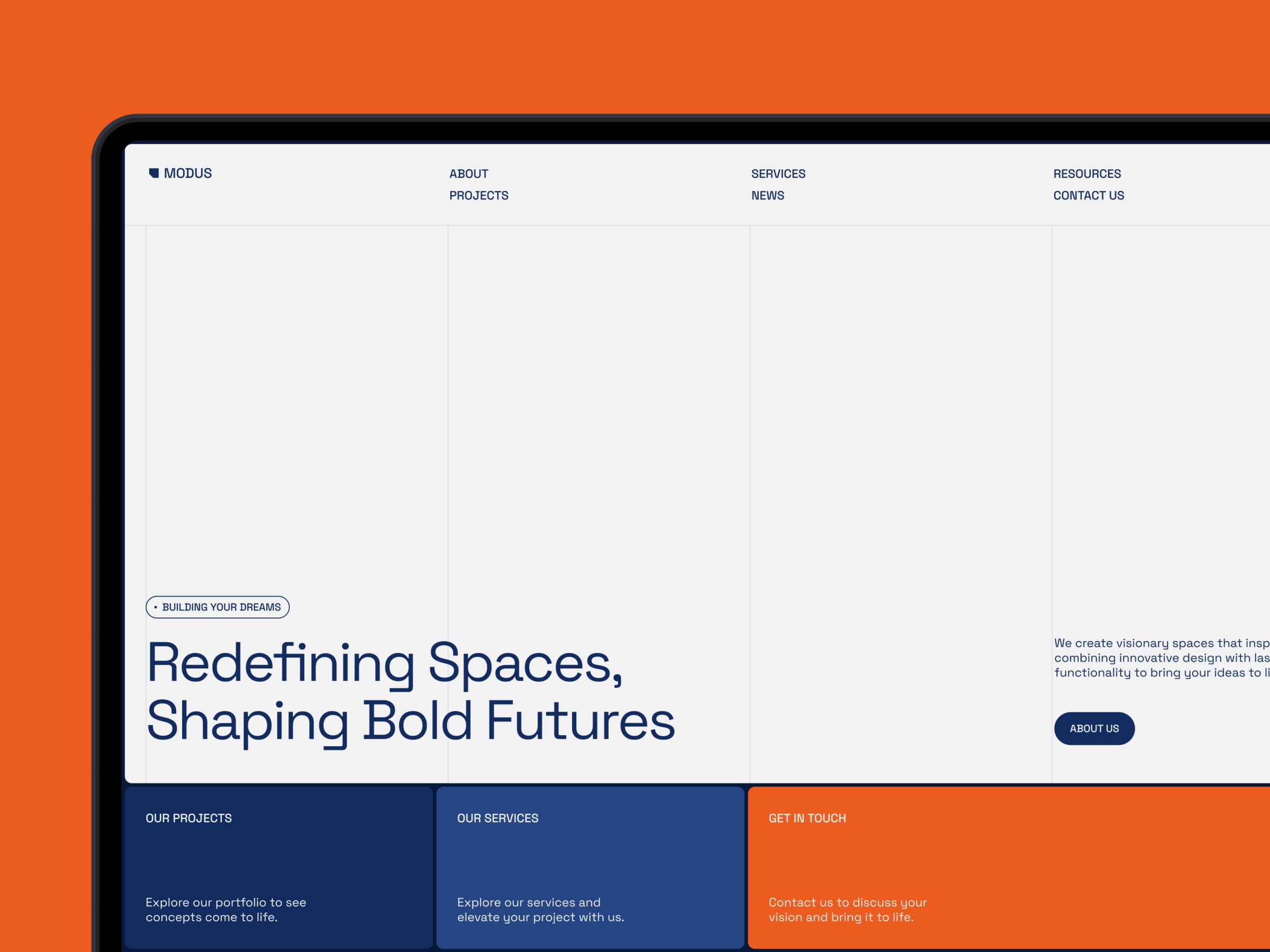 MODUS: Responsive Business Website Template by NutsDev — Framer Marketplace