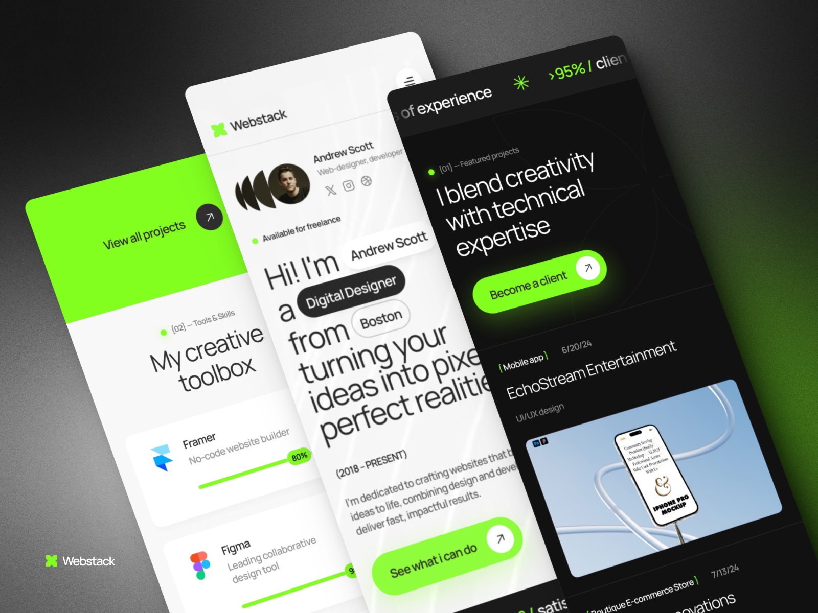 Webstack: Free Personal Website Template by Anatolii Dmitrienko ...