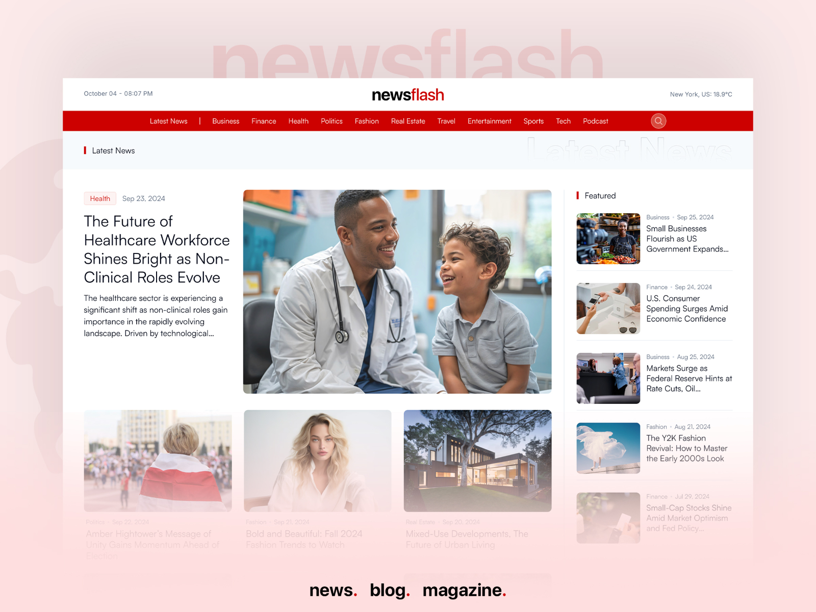 NewsFlash: Responsive Blog Website Template by Essa Donzo — Framer ...