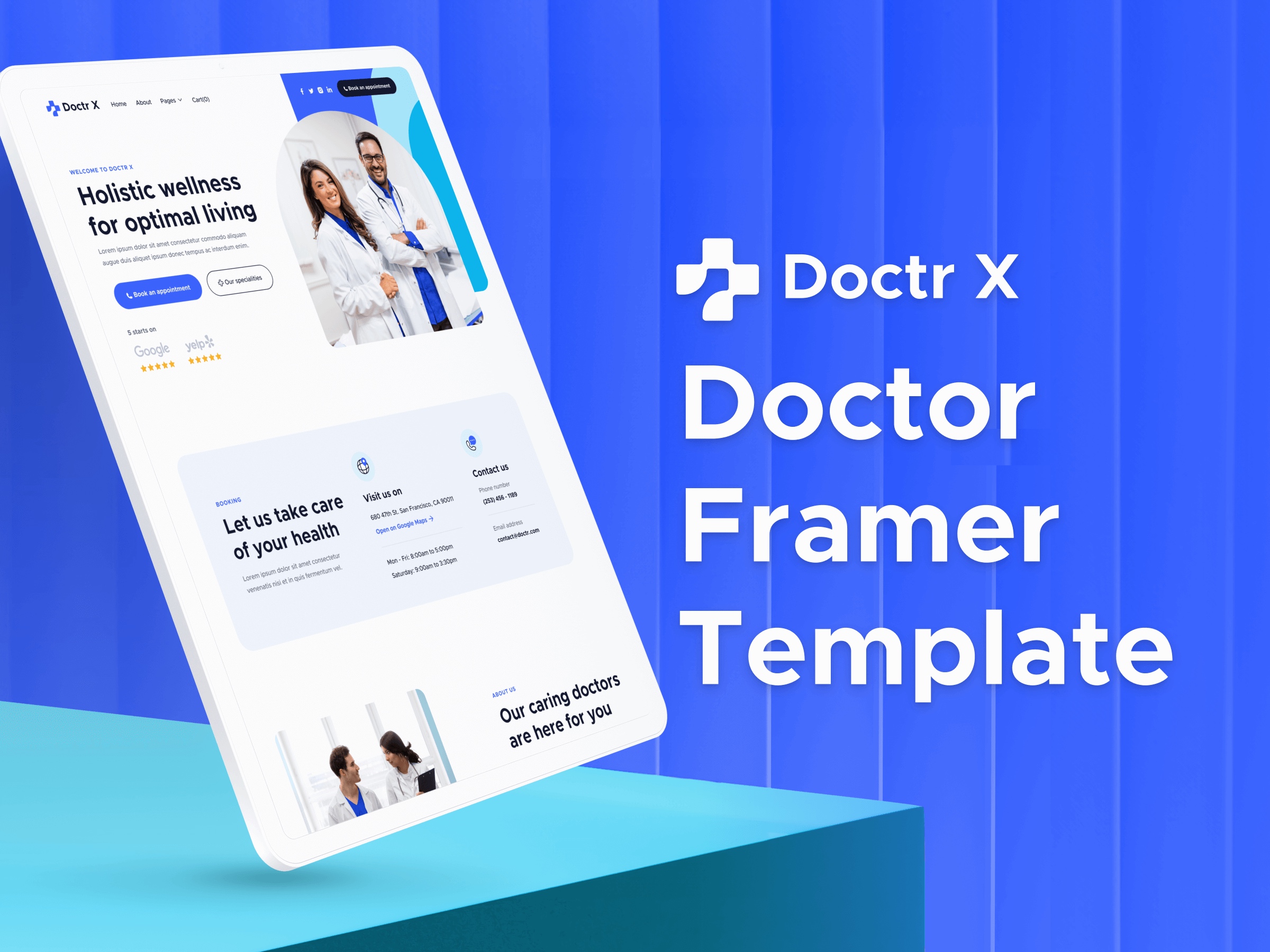 Doctr X: Responsive Medical Website Template by BRIX Templates — Framer ...