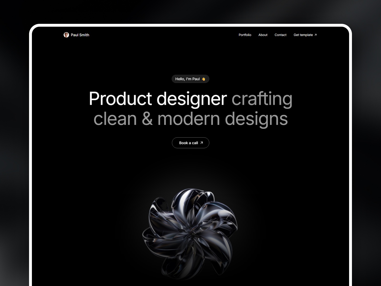 Proxio: Free Portfolio Website Template by Adam Sebesta — Framer ...