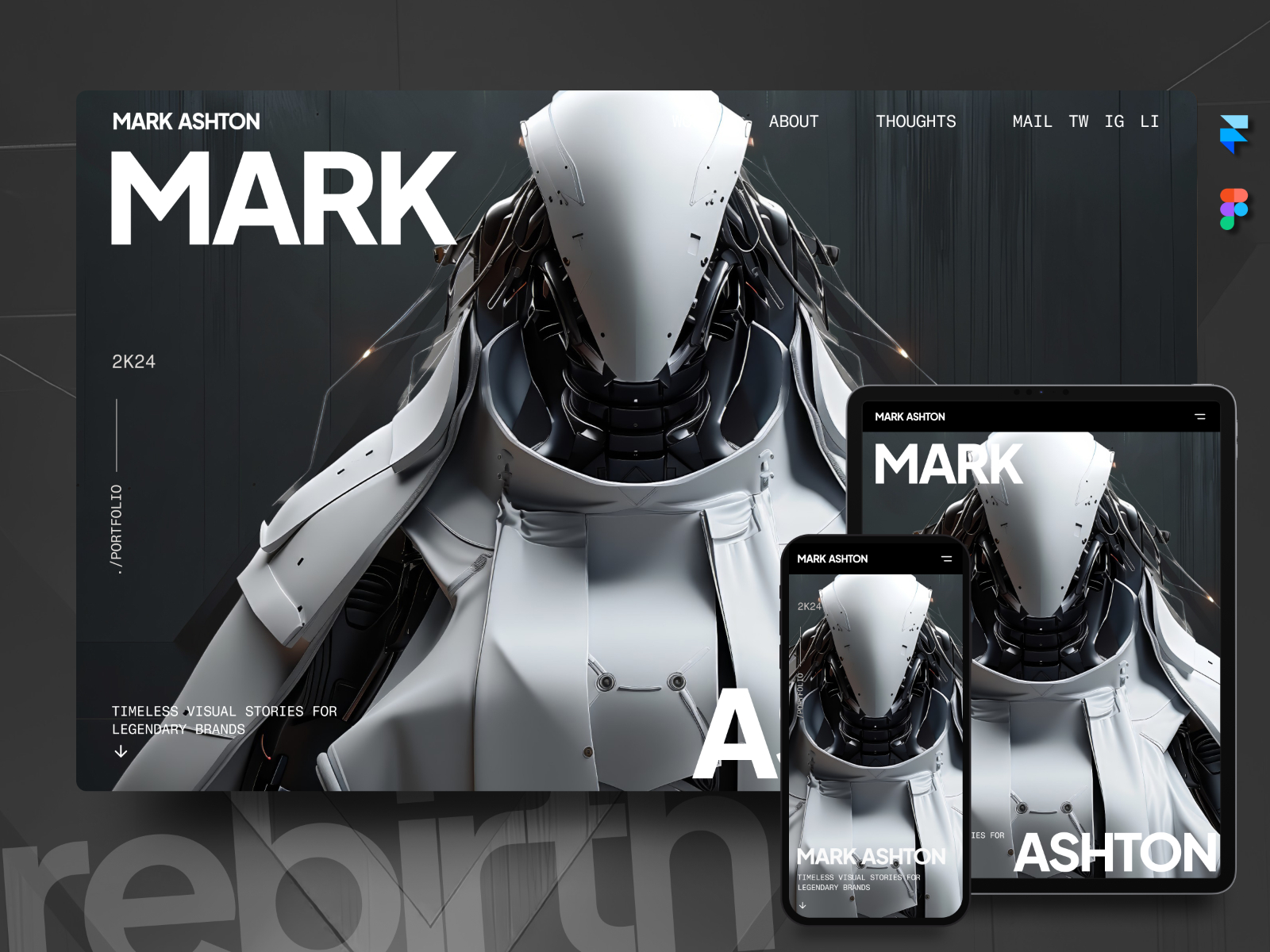 Rebirth - Creative Portfolio Template — Framer Marketplace