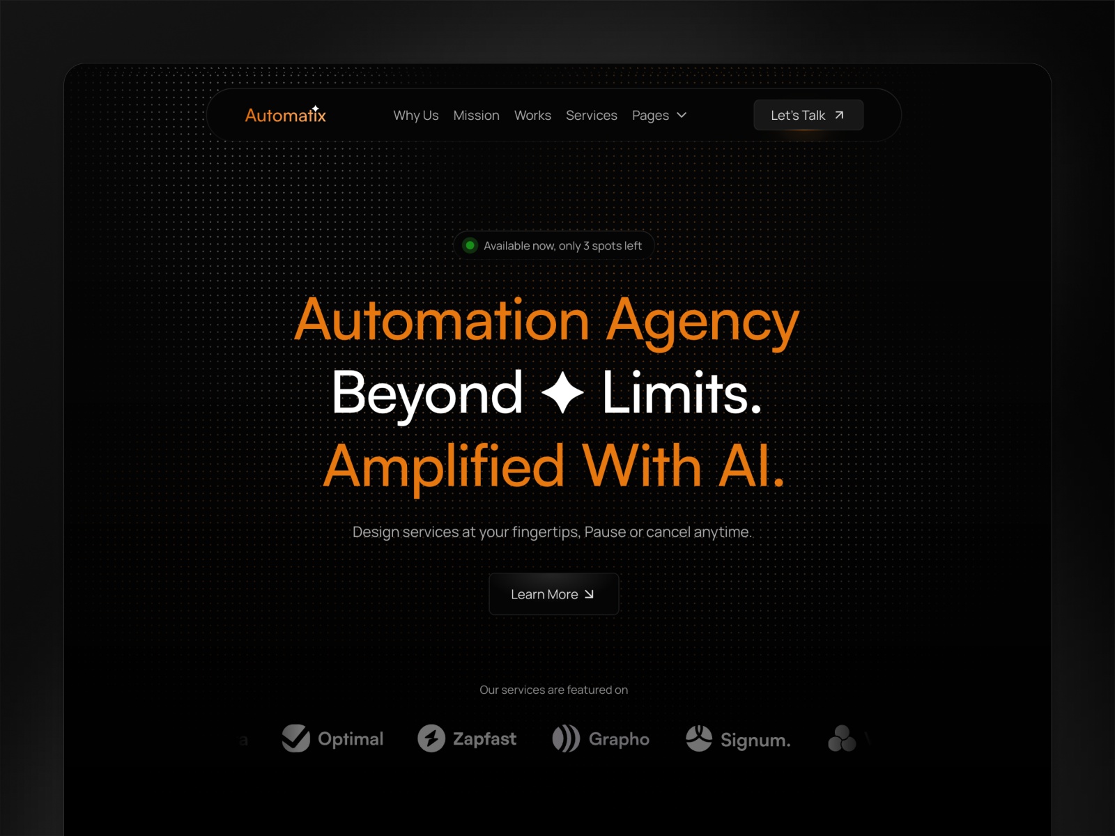 Automatix: Free Agency Website Template by Fahlur Rozzi — Framer Marketplace