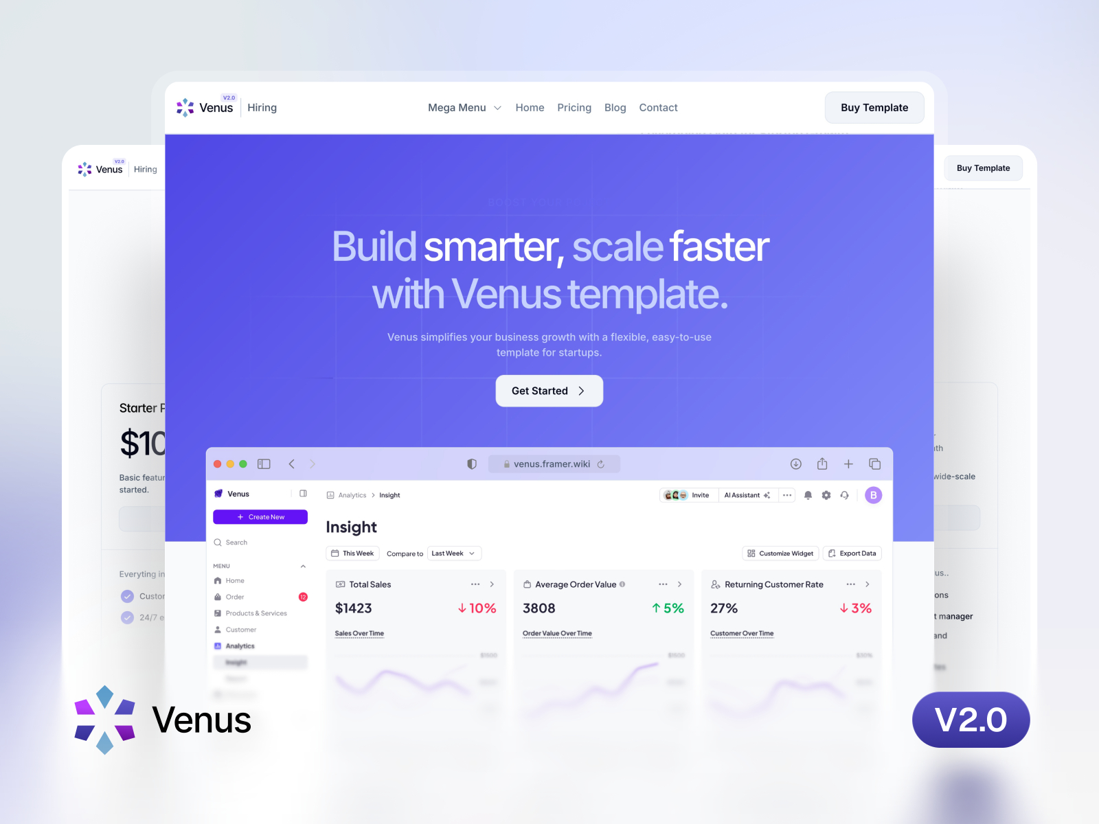 Venus: Free SaaS Website Template by Create UI™ — Framer Marketplace