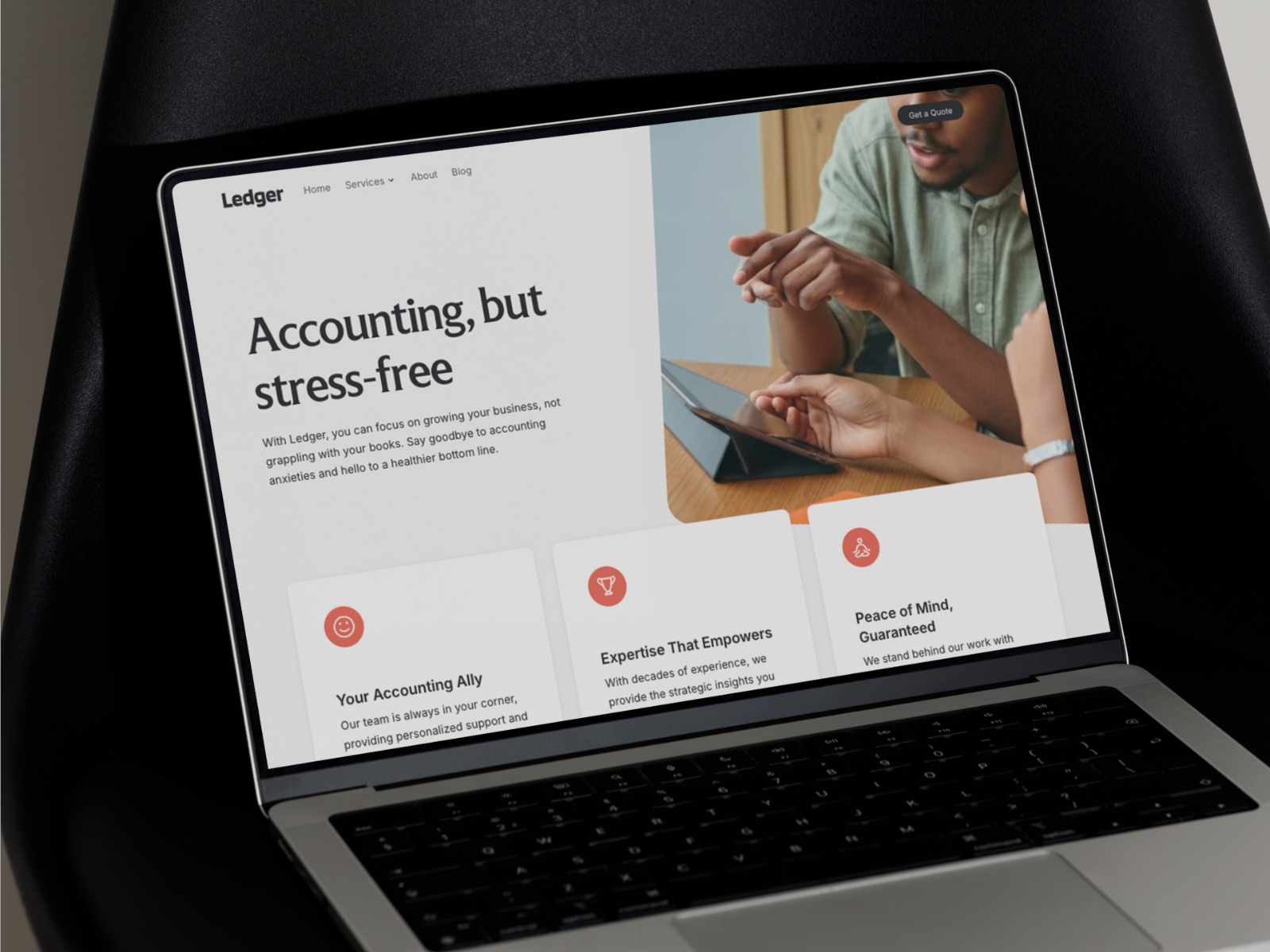 Ledger: Responsive Landing Page Website Template by Sanna Granqvist ...