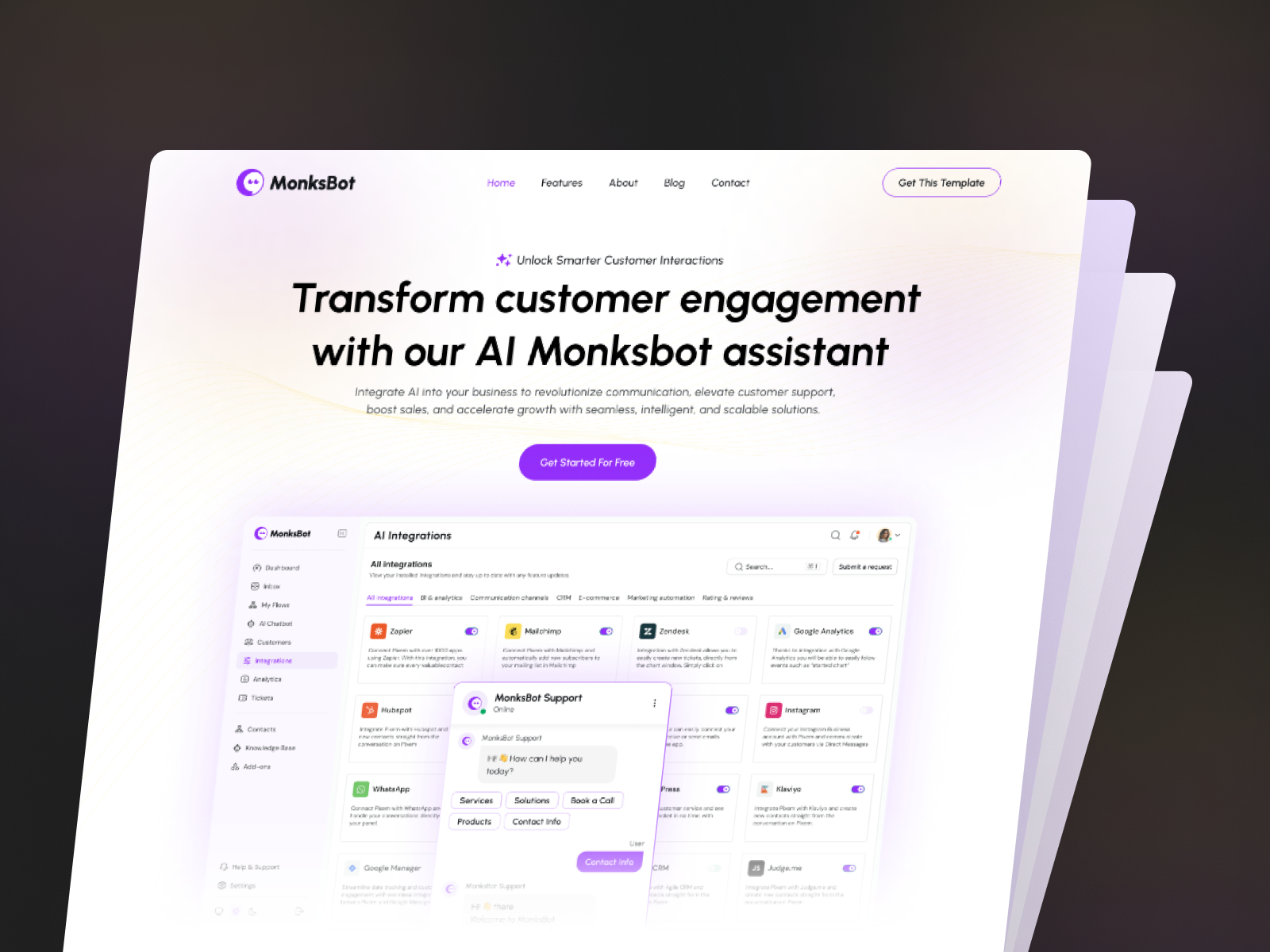 MonksBot: Responsive Business Website Template by Design Monks — Framer Marketplace