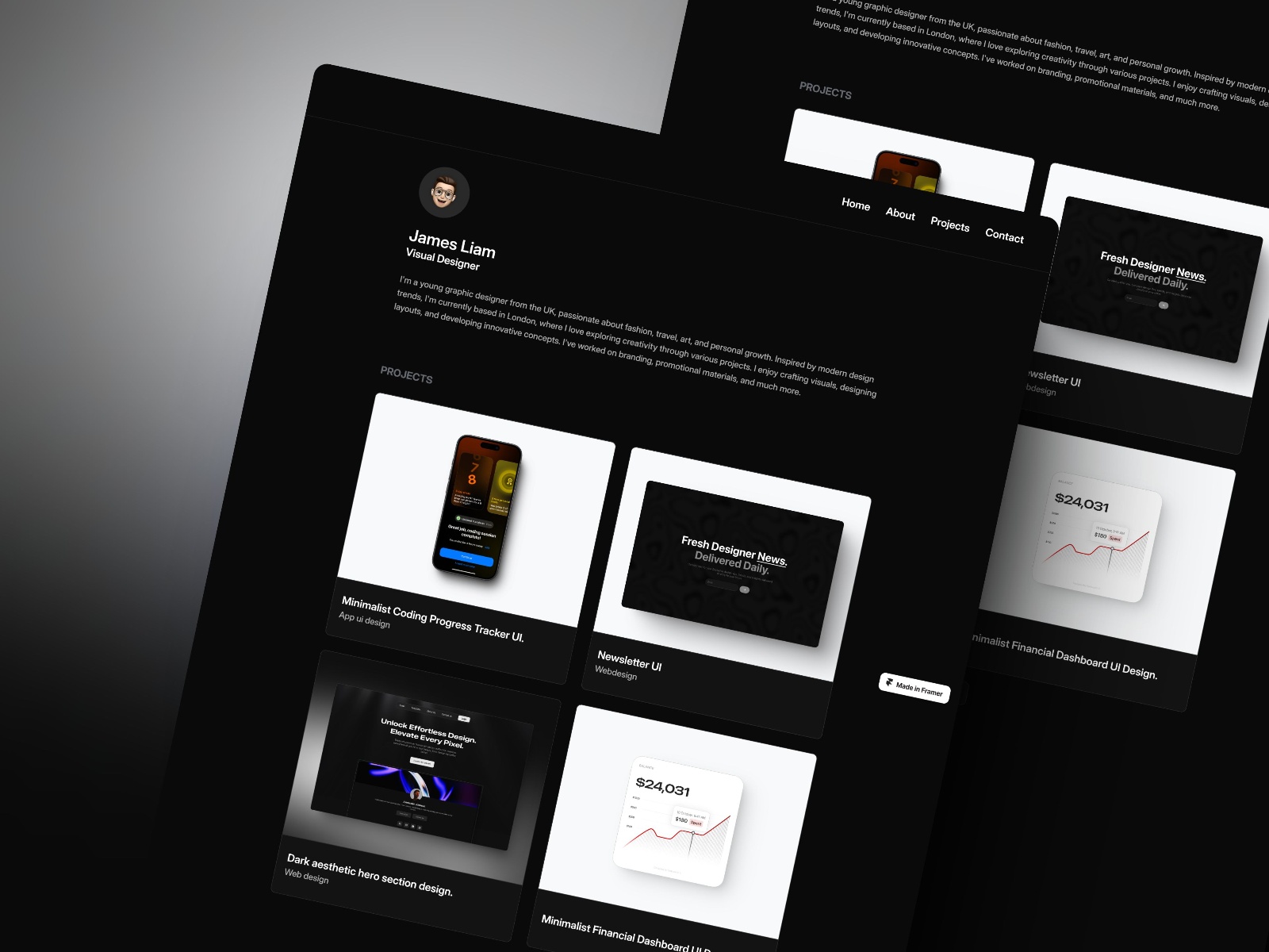 Greyforge: Free Personal Website Template by Yashwanth V. — Framer ...